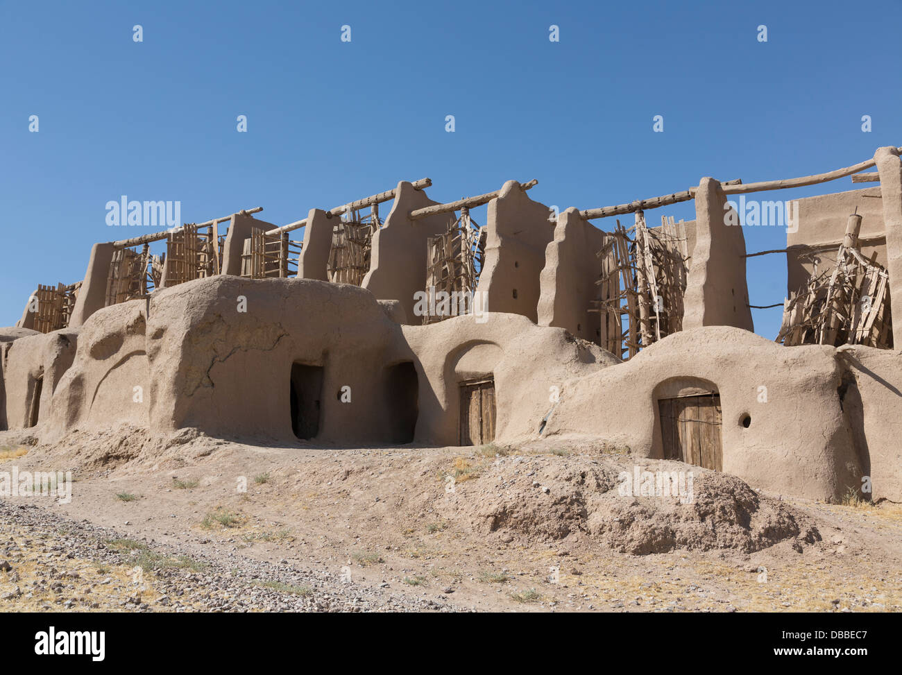 disused vertical windmills, Nashtifan, Khvaf, Khorasan, Iran Stock ...