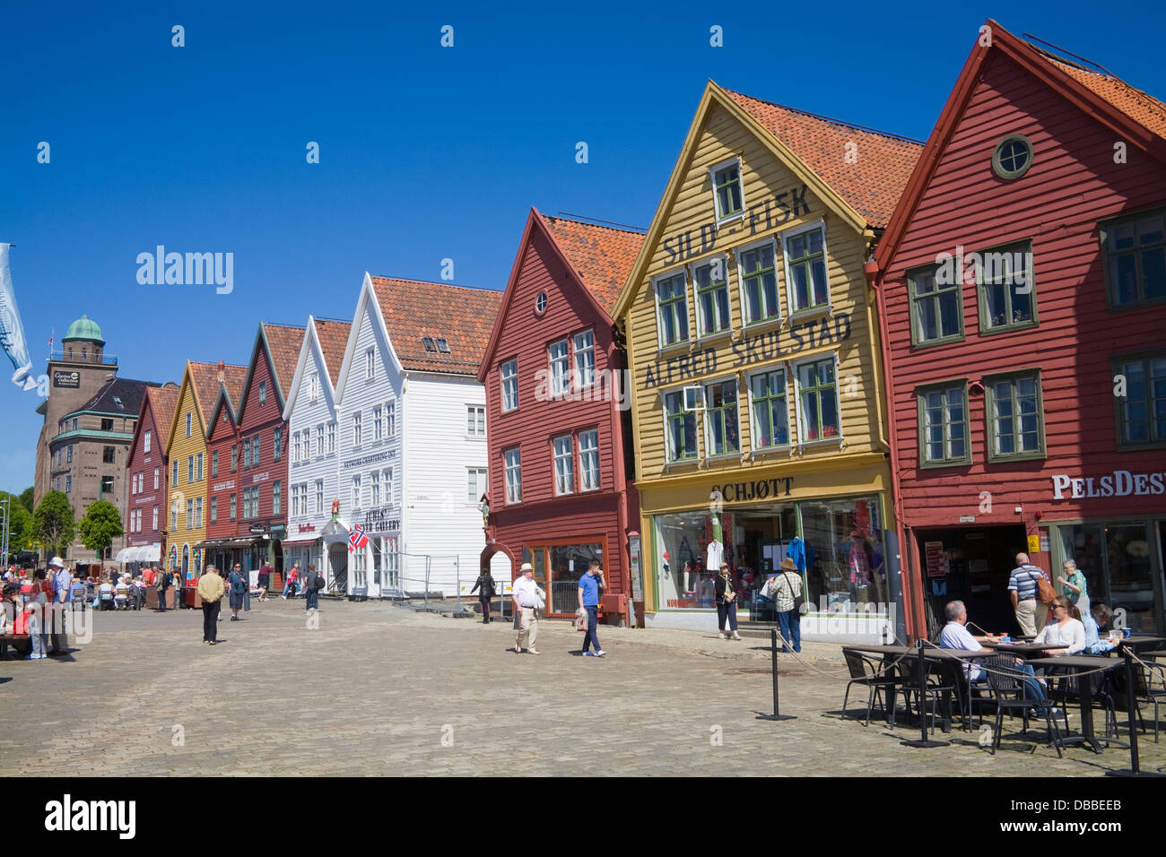 Bergen Norway Europe Preserved wooden buildings Bryggen on world ...