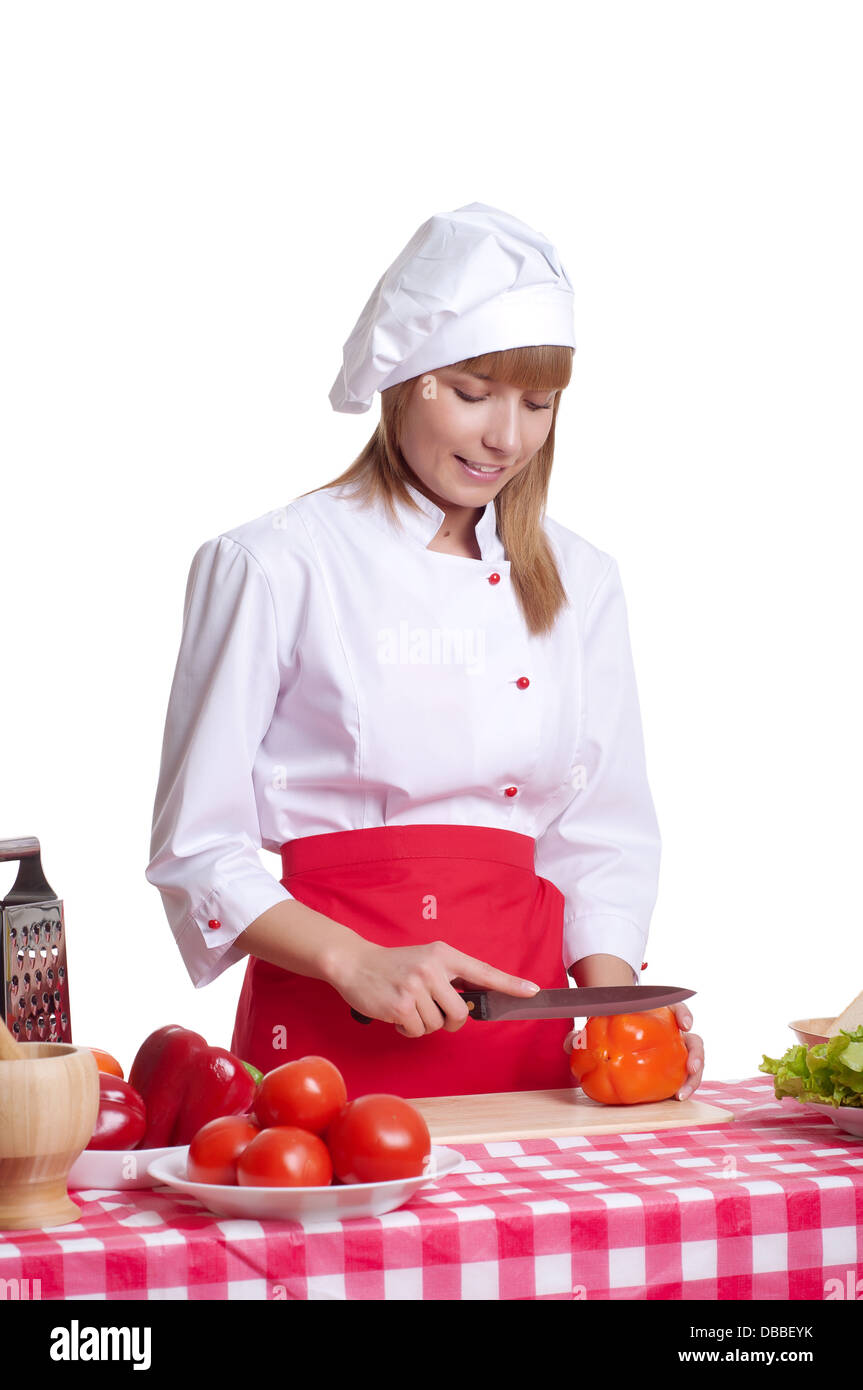 attractive woman cooking Stock Photo - Alamy