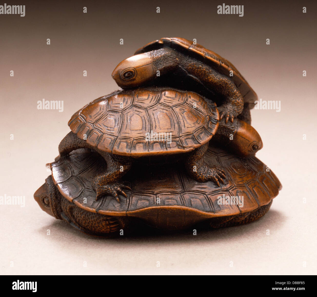 The Turtle Group, a bronze sculpture displayed at LACMA, depicts ...