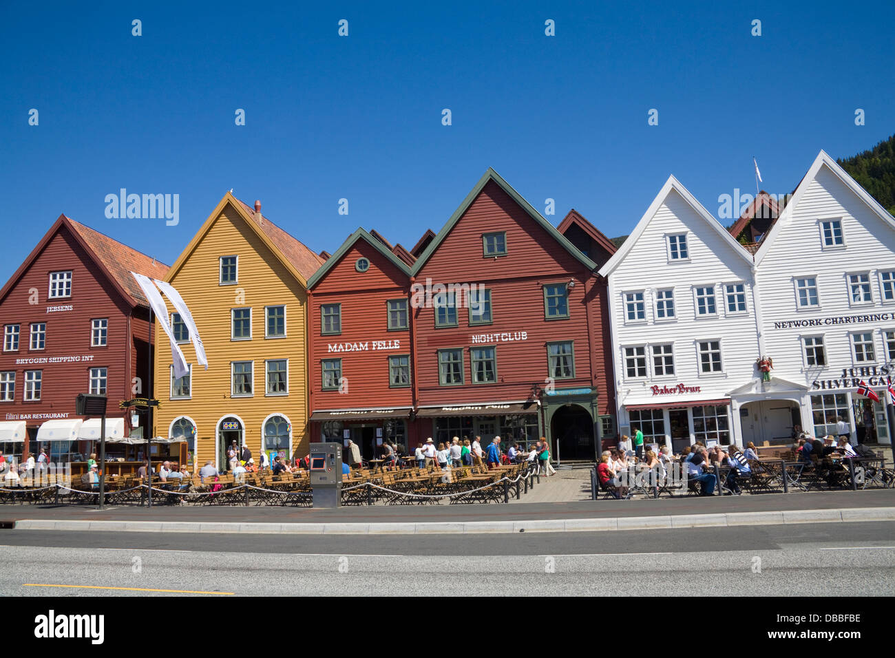 Bergen Norway Europe Preserved wooden buildings Bryggen on world ...
