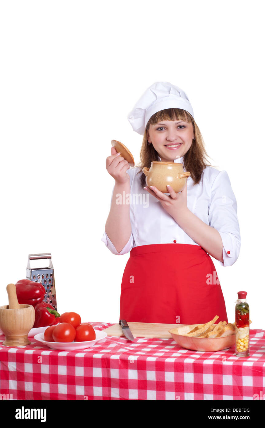 attractive woman cooking Stock Photo - Alamy