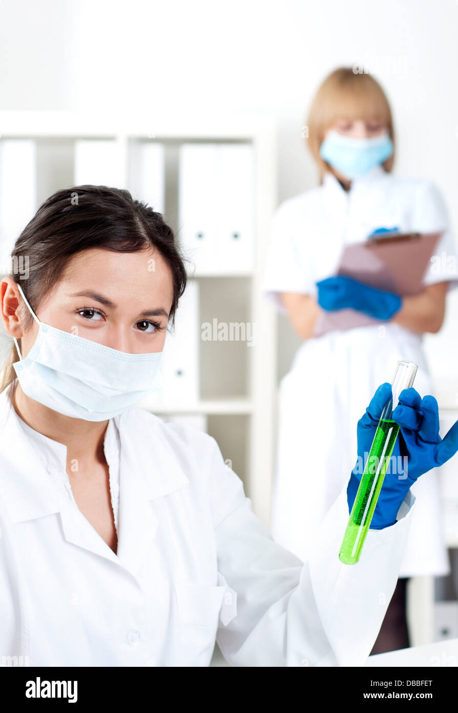 portrait of chemists Stock Photo - Alamy