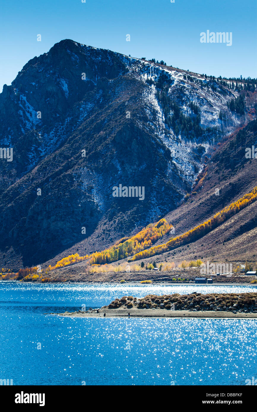 Two Fisherman on Grant Lake in June Lake California after the first ...