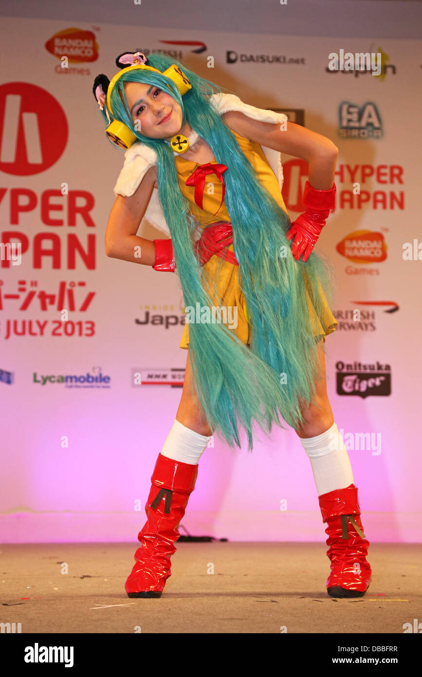 London, UK. 27th July 2013. Fans of Cosplaying and Cosplayers at Hyper Japan 2013 in London ...