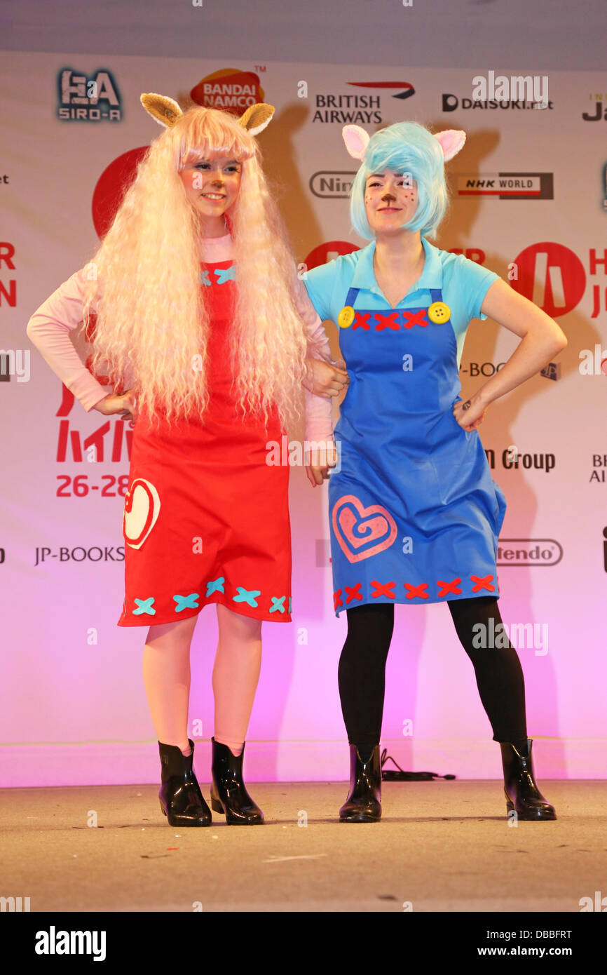 London, UK. 27th July 2013. Fans of Cosplaying and Cosplayers at Hyper Japan 2013 in London ...