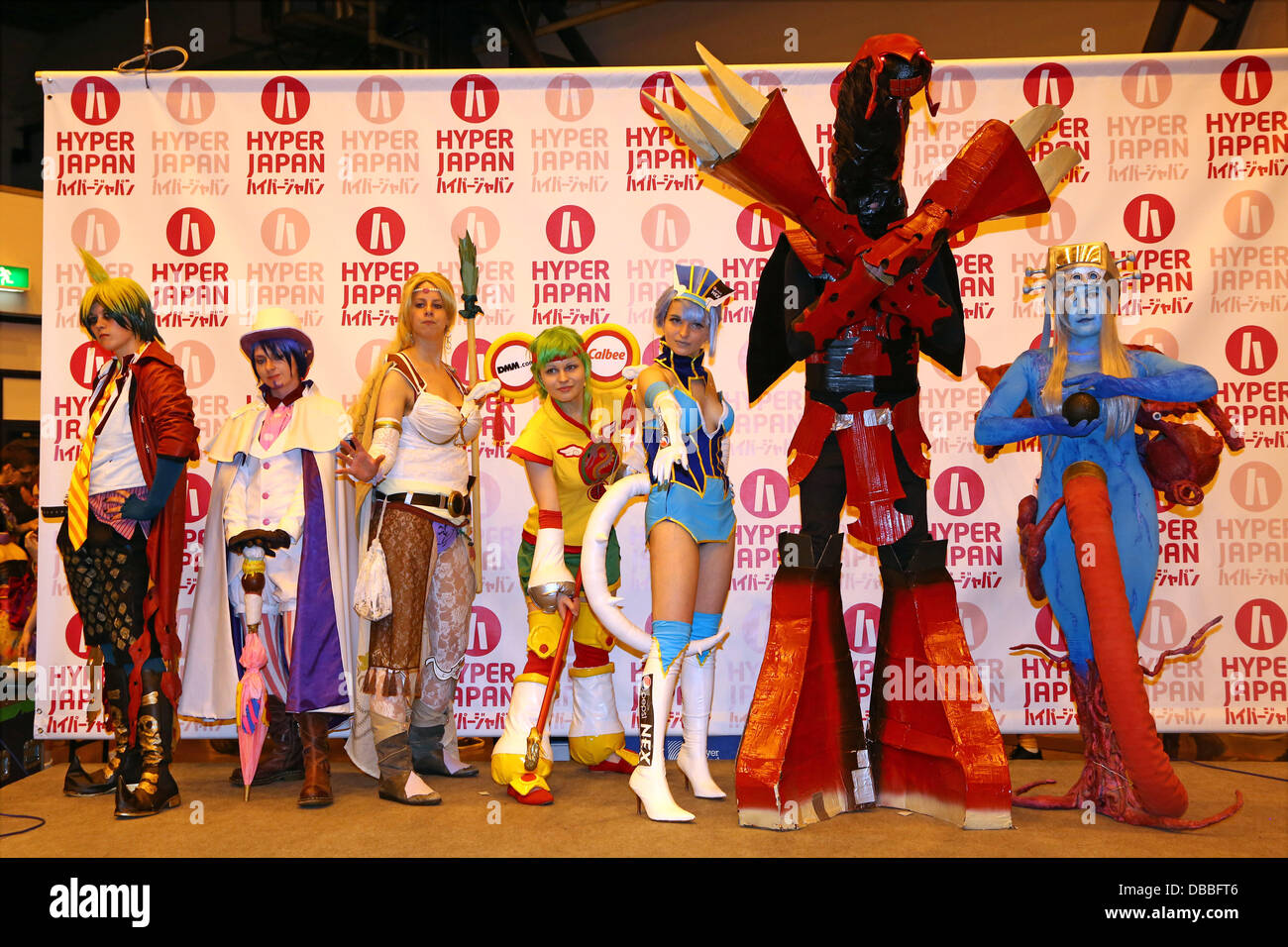 London, UK. 27th July 2013. Fans of Cosplaying and Cosplayers at Hyper Japan 2013 in London ...