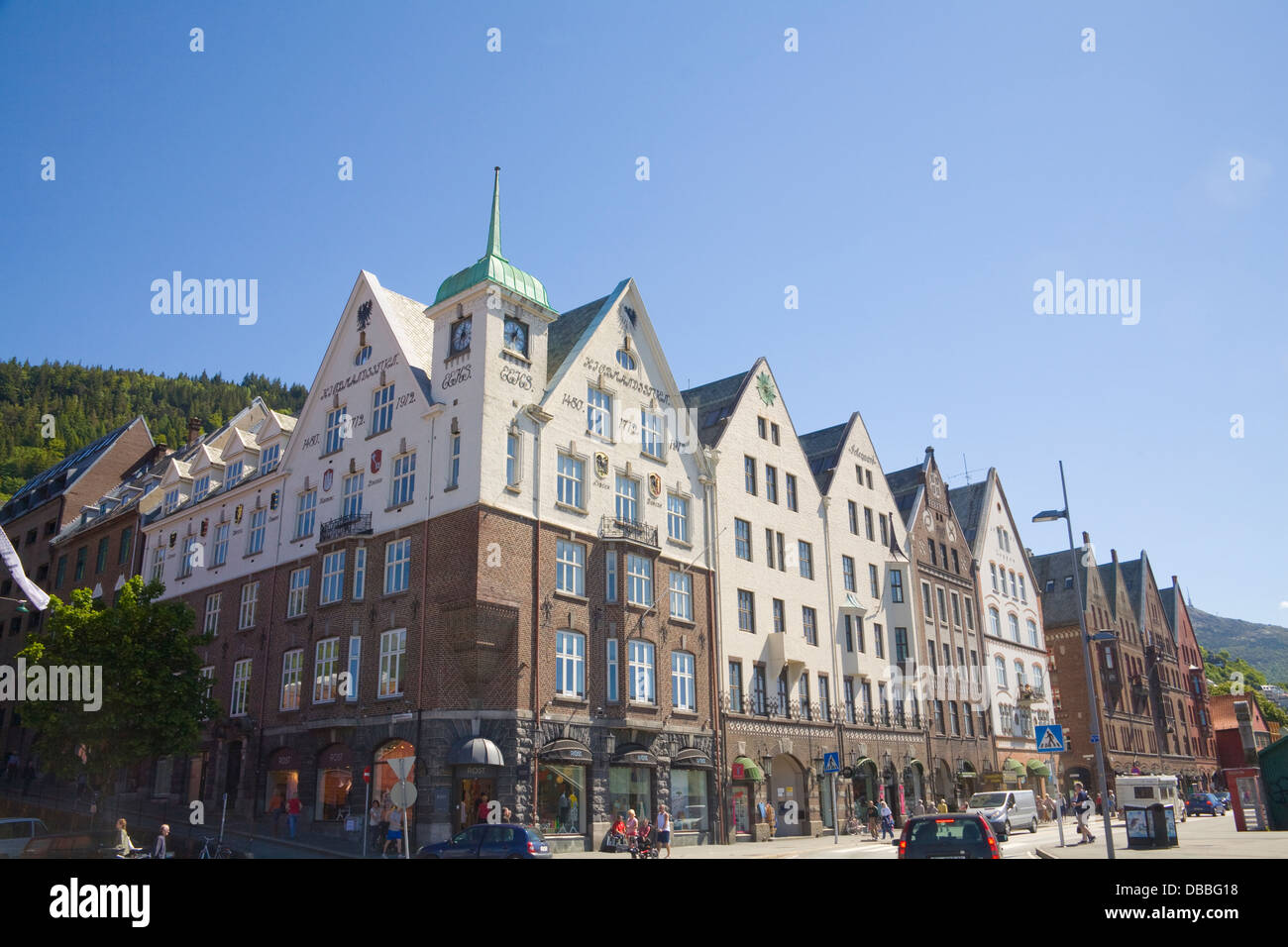 Bergen Norway Europe Preserved buildings Bryggen on world renowned ...