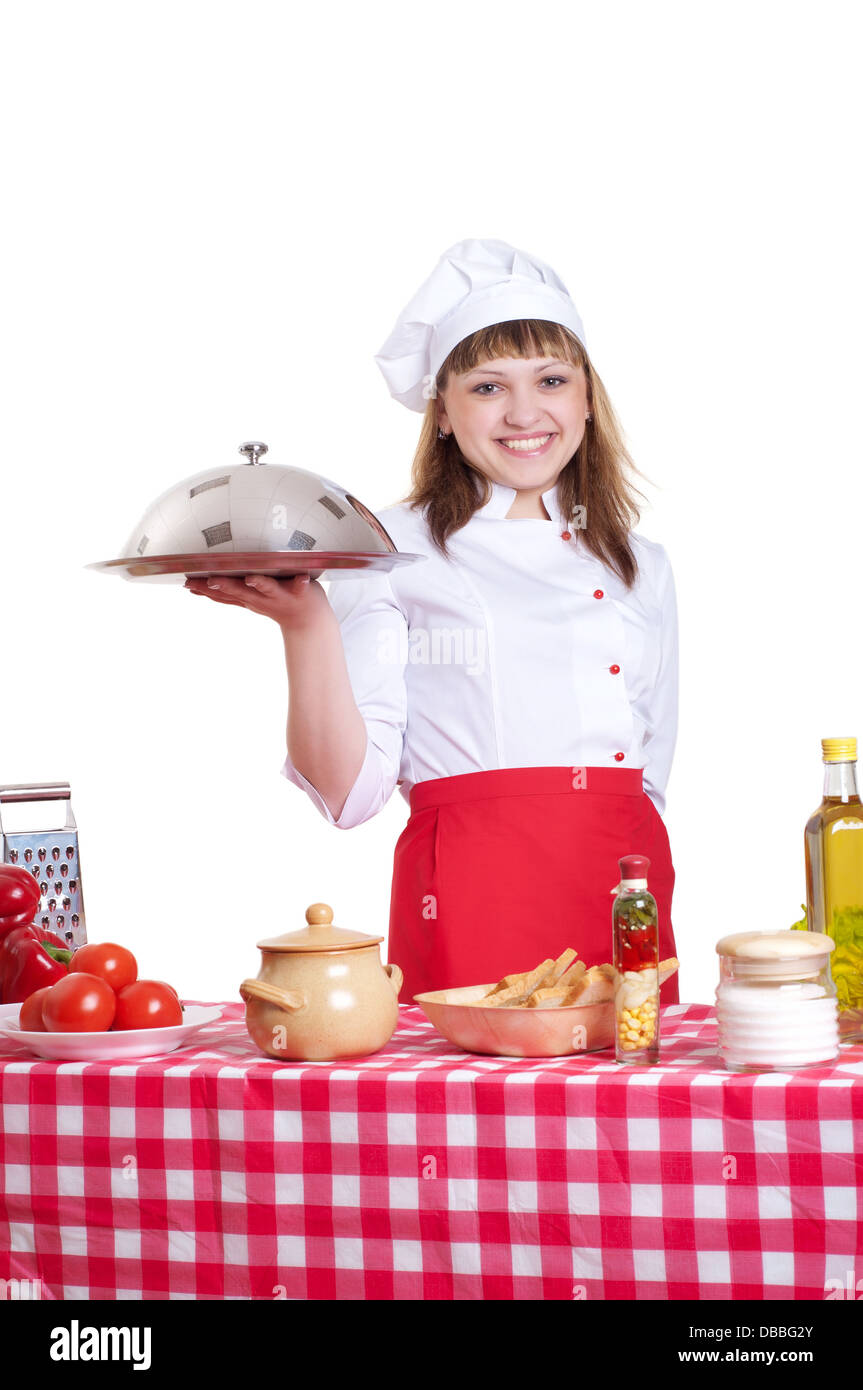 attractive woman cooking Stock Photo - Alamy