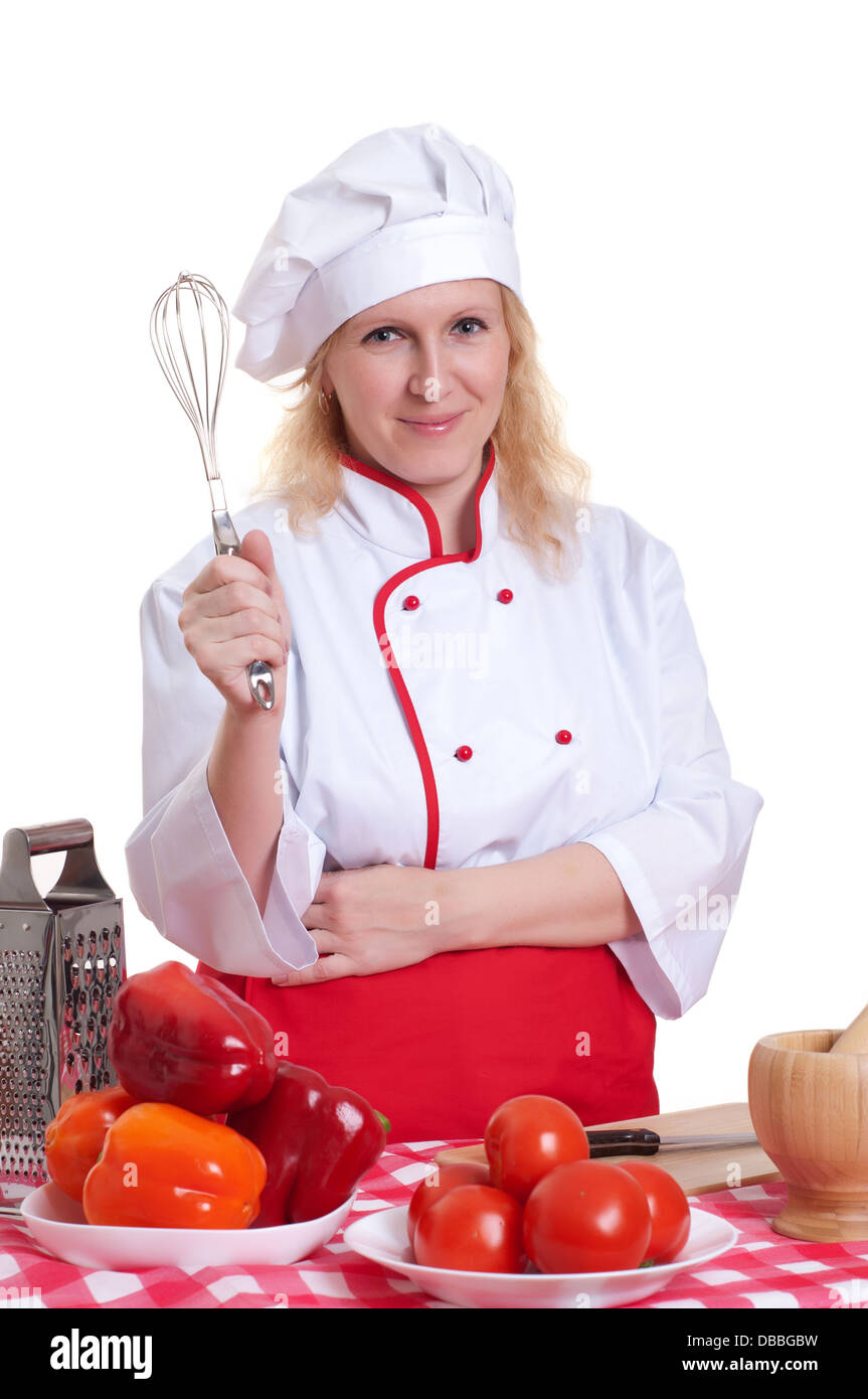 attractive woman cooks Stock Photo - Alamy