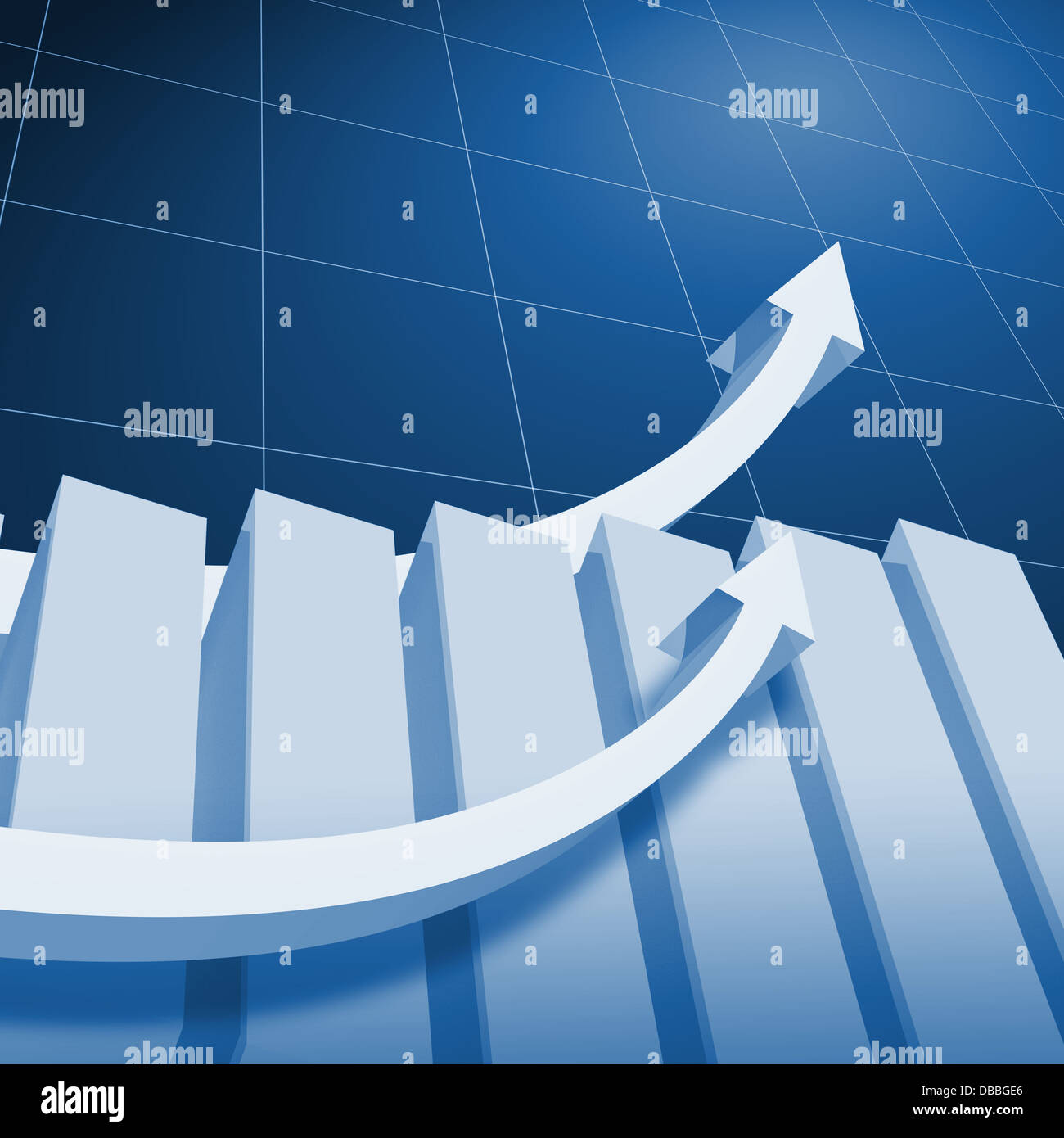 Charts and upward directed arrows Stock Photo - Alamy