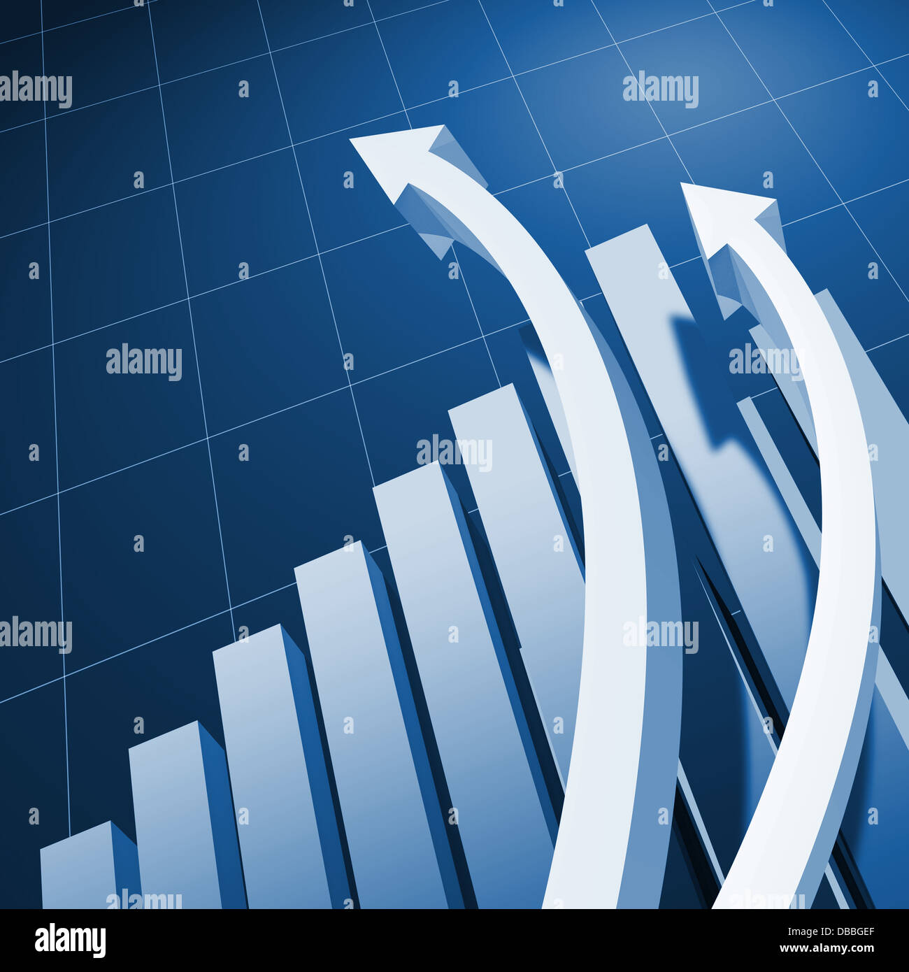 Charts and upward directed arrows Stock Photo - Alamy