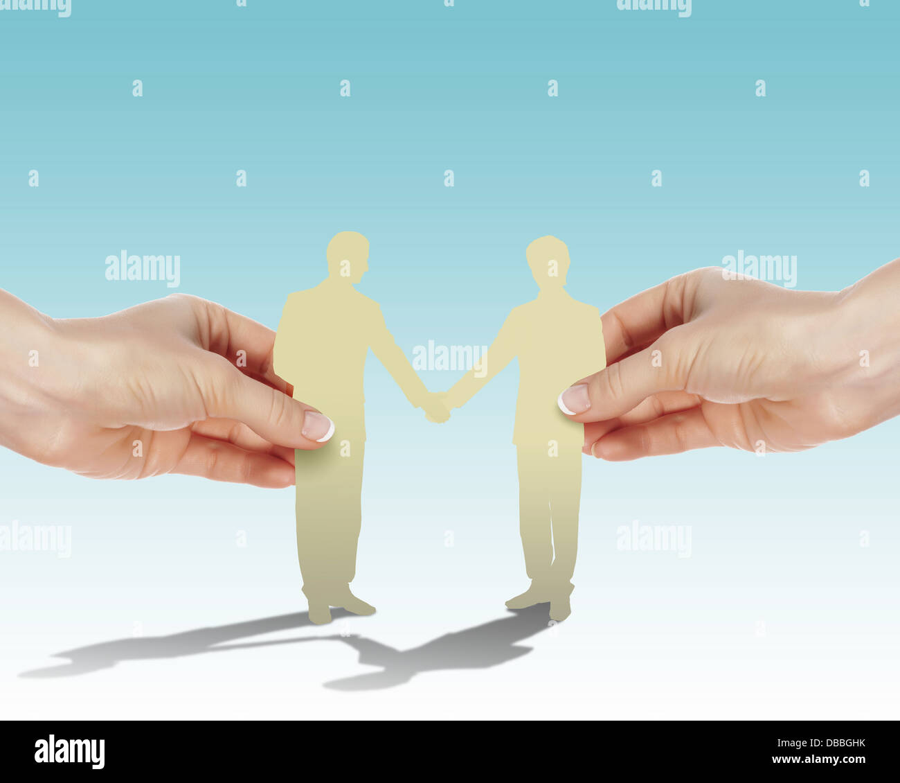 Symbol of successful partnership Stock Photo - Alamy