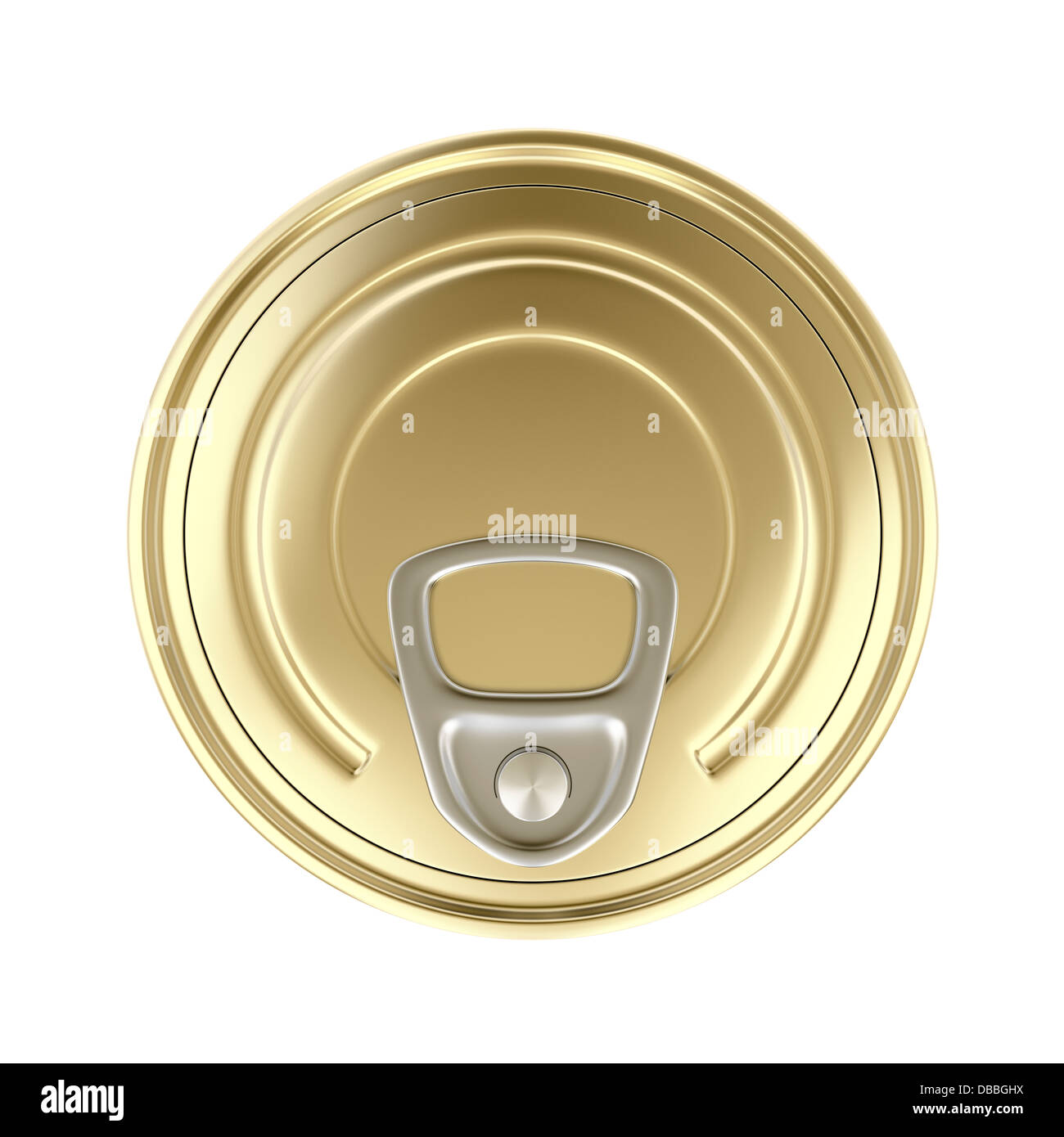 Top view of tin can isolated on white Stock Photo - Alamy