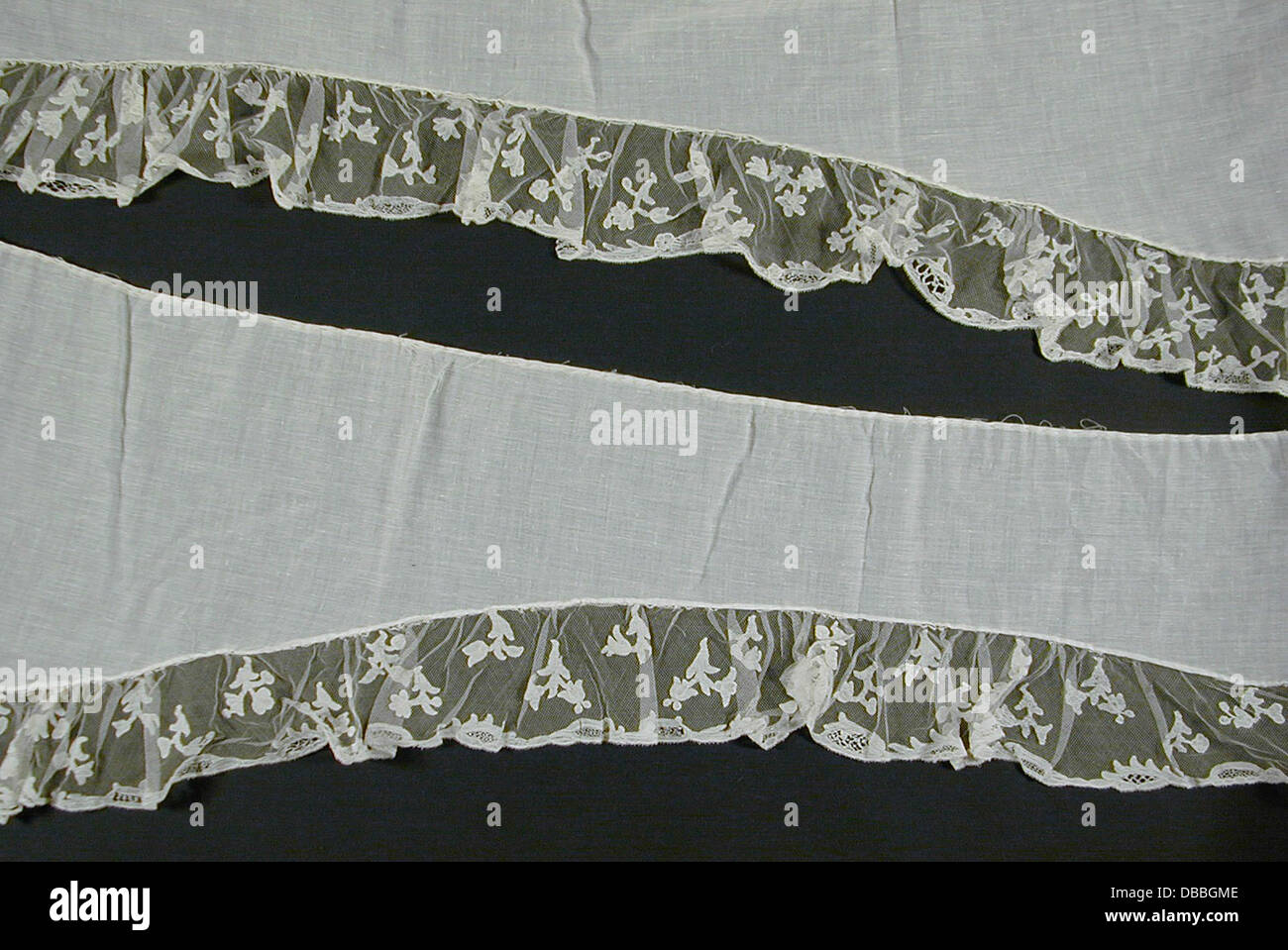 These lengths of lace represent fine craftsmanship in textile design ...