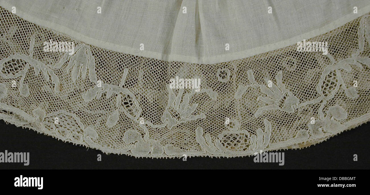 These two lengths of lace are intricately designed, showcasing delicate ...