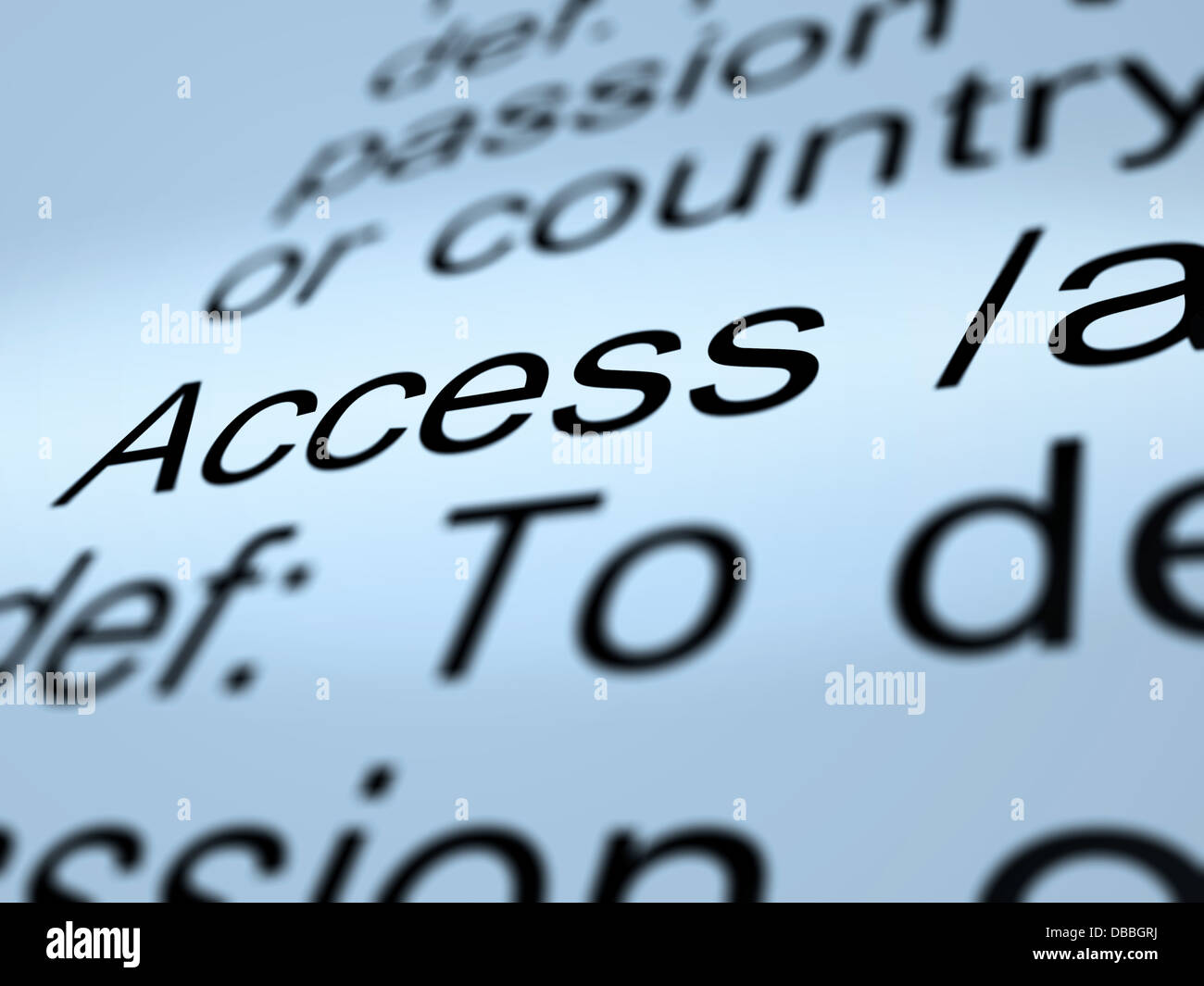 Access Definition Closeup Showing Permission To Enter A Place Stock ...