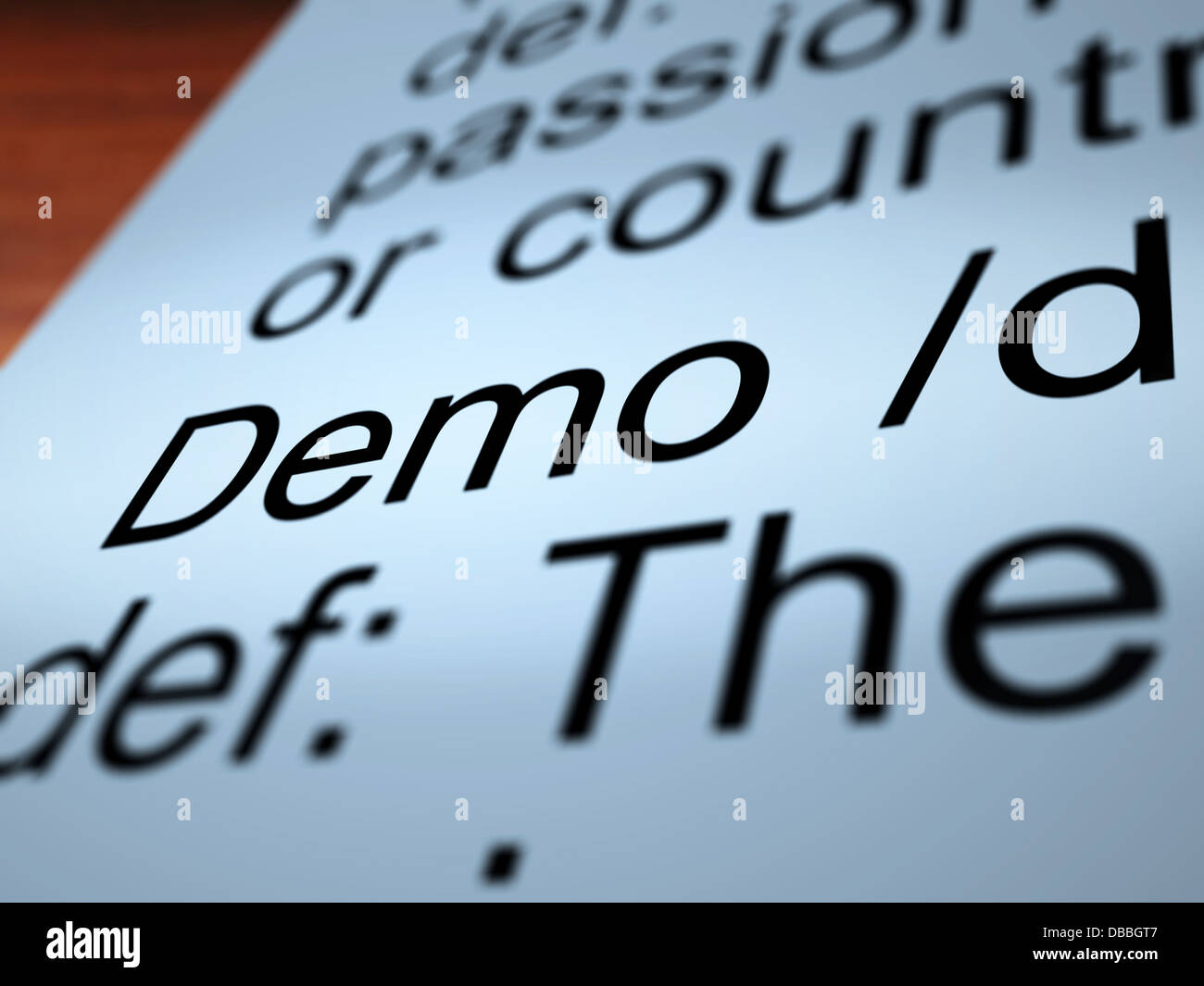 Demo Definition Closeup Showing Demonstration Of Product Stock Photo ...