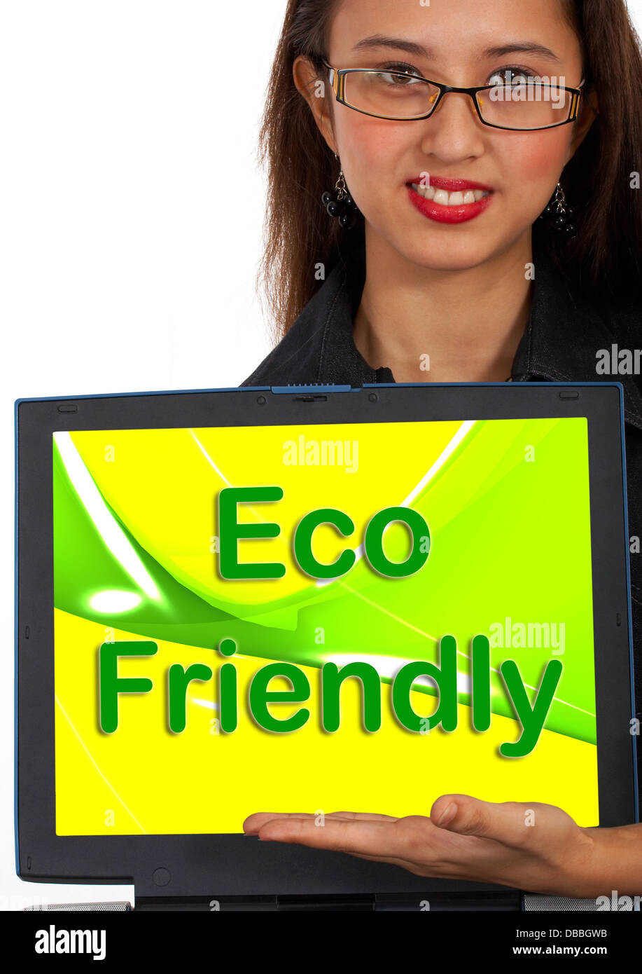 Eco Friendly Computer Message As Symbol For Recycling Stock Photo - Alamy