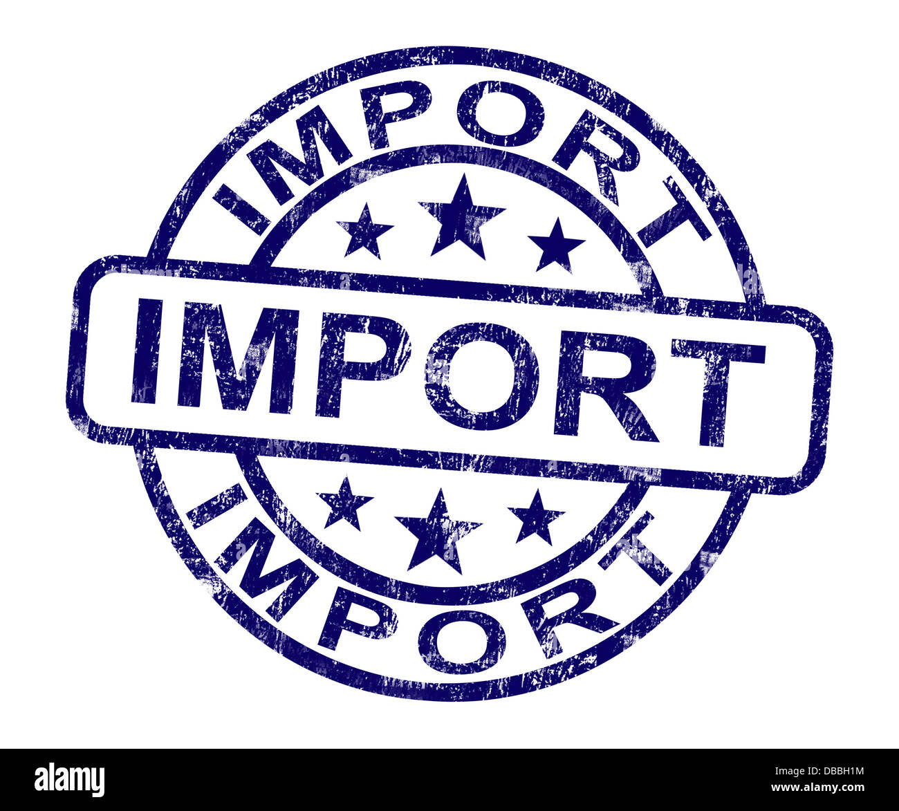 Import Stamp Showing Importing Goods Stock Photo - Alamy