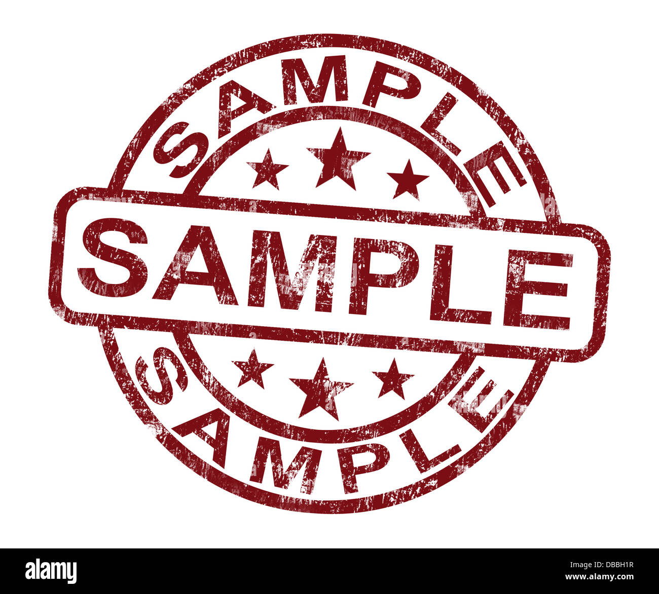 Sample Stamp Shows Example Symbol Or Taste Stock Photo - Alamy