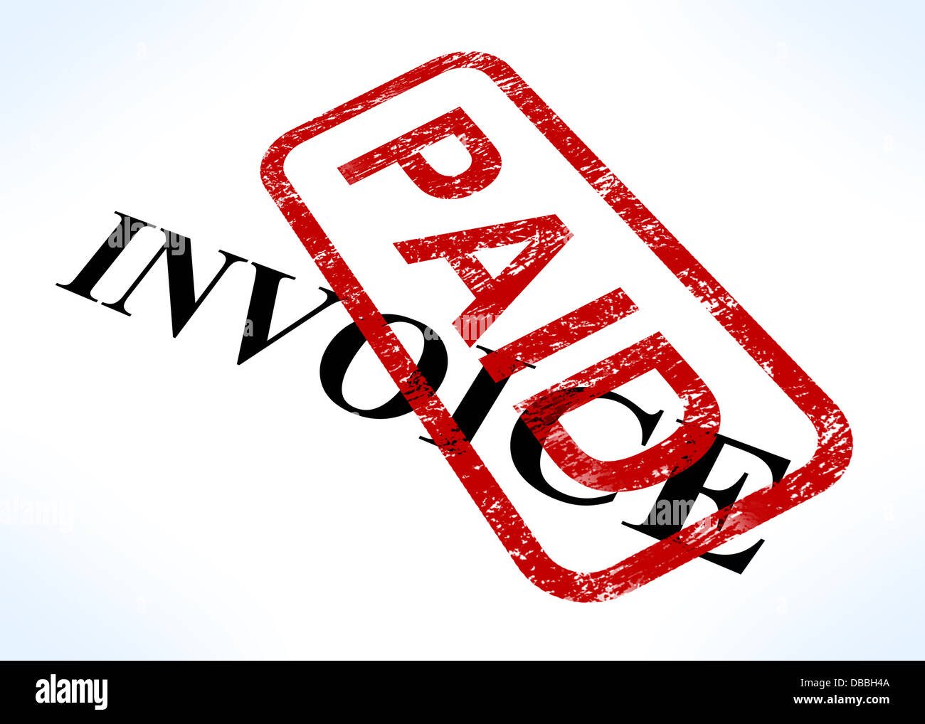 Invoice Paid Stamp Shows Bill Payment Made Stock Photo - Alamy
