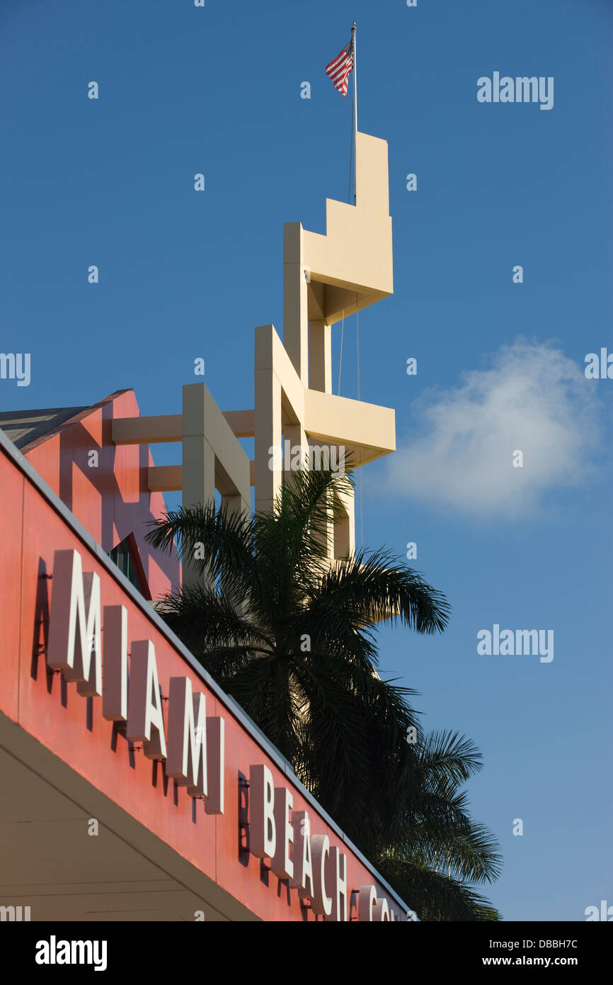 MIAMI SIGN MIAMI BEACH CONVENTION CENTER MIAMI BEACH FLORIDA USA Stock ...