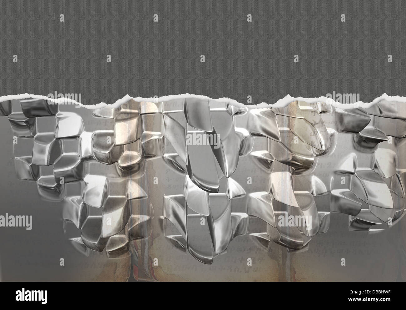 Horizontal ripped paper for background made in 2d software Stock Photo ...