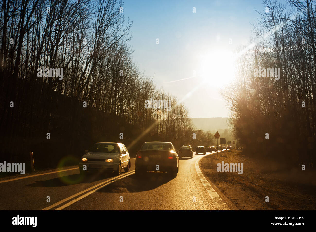 Driver speeding down country road hi-res stock photography and images ...