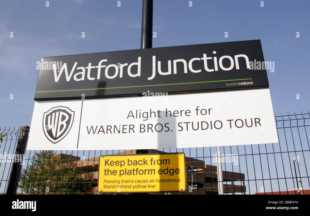 Watford Junction station sign. Watford Junction is the stop for the ...