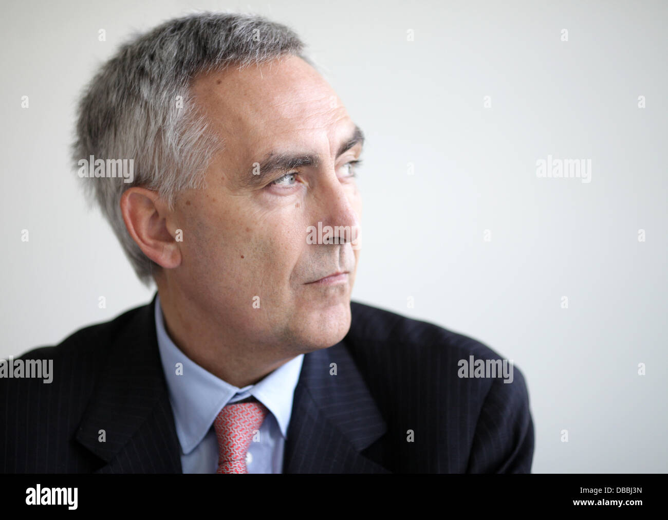 Siemens CEO Peter Loescher poses during an interview in Berlin, Germany ...