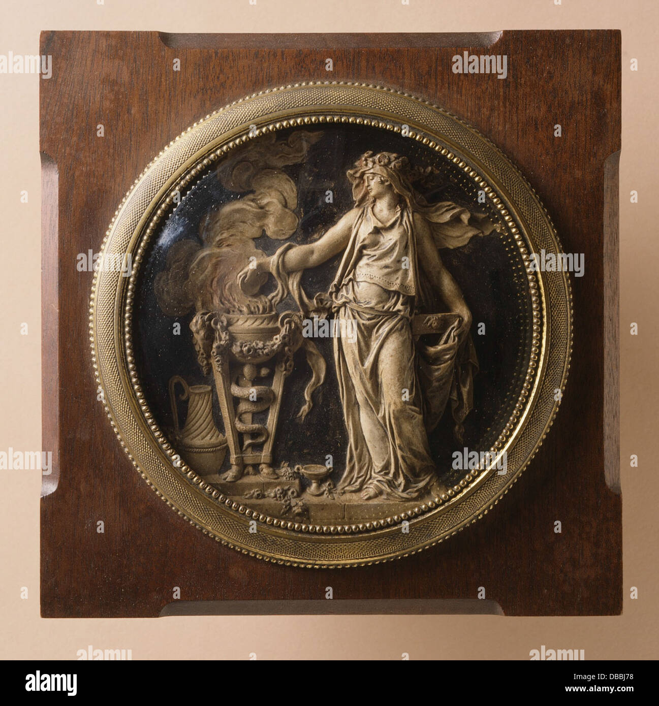 This artwork depicts a Vestal Virgin performing a religious sacrifice ...