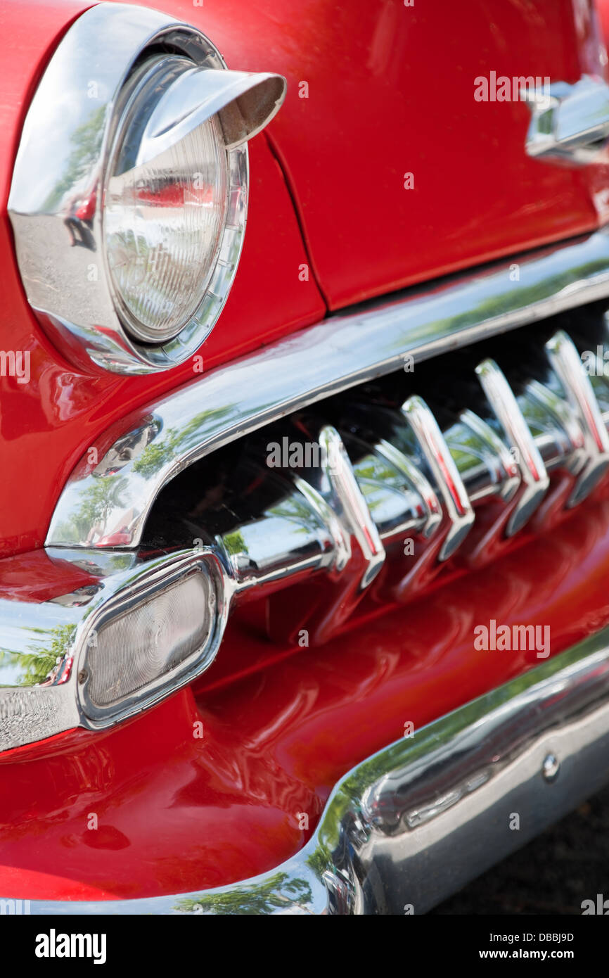 Front Detail of a Vintage Car Stock Photo - Alamy