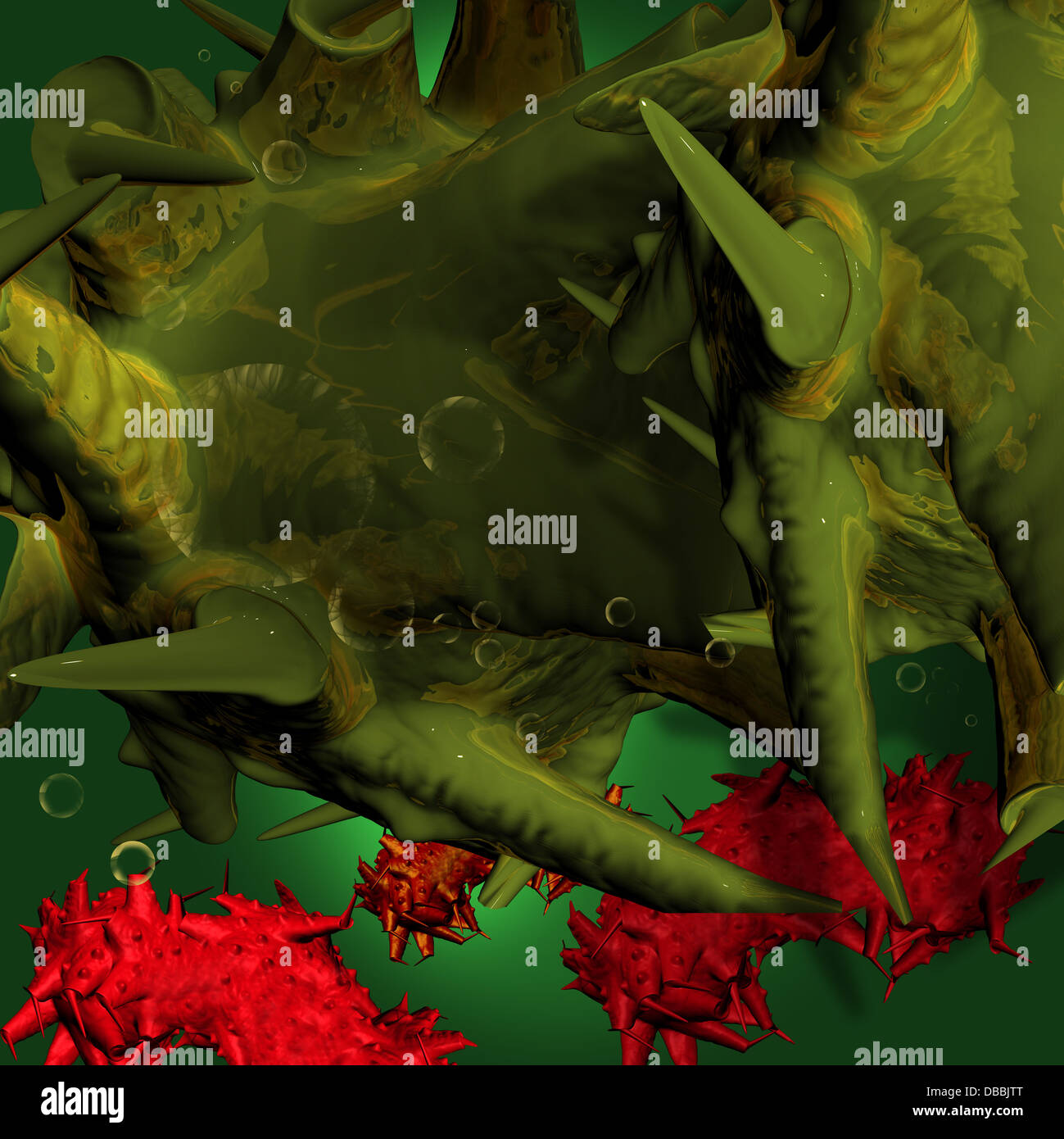 cloud of micro organism made in 3d software made in 3d software Stock ...