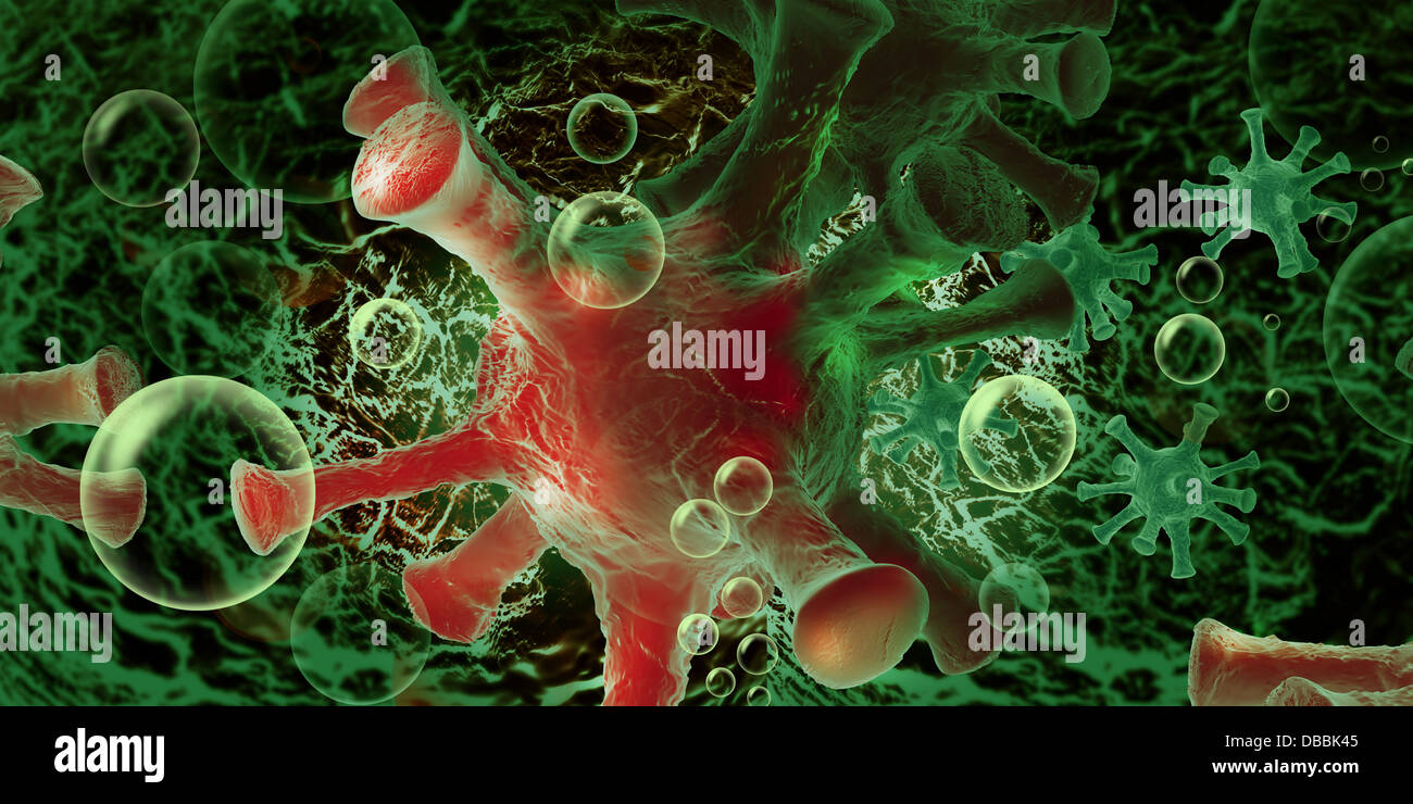 cloud of micro organism made in 3d software Stock Photo - Alamy