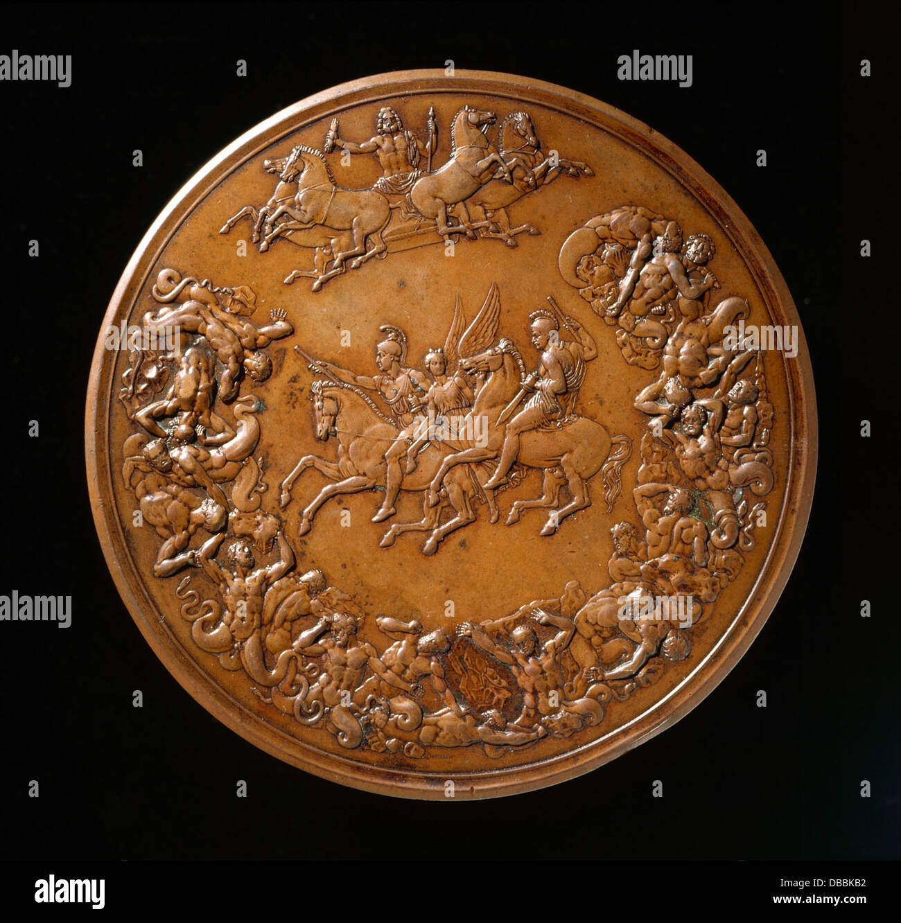 This medallion commemorates the Battle of Waterloo, highlighting the ...