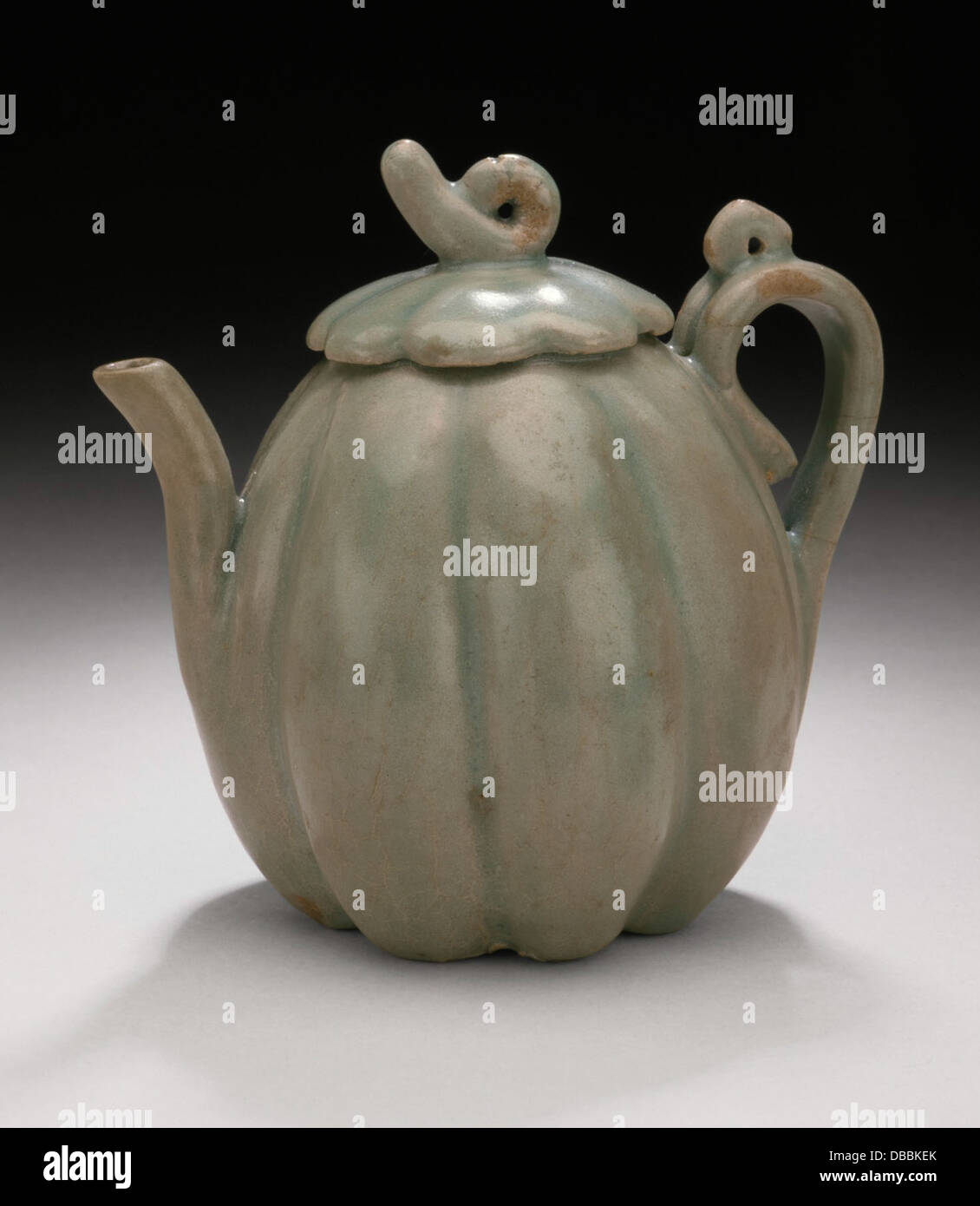 This water dropper, shaped like a melon, was used in the practice of ...