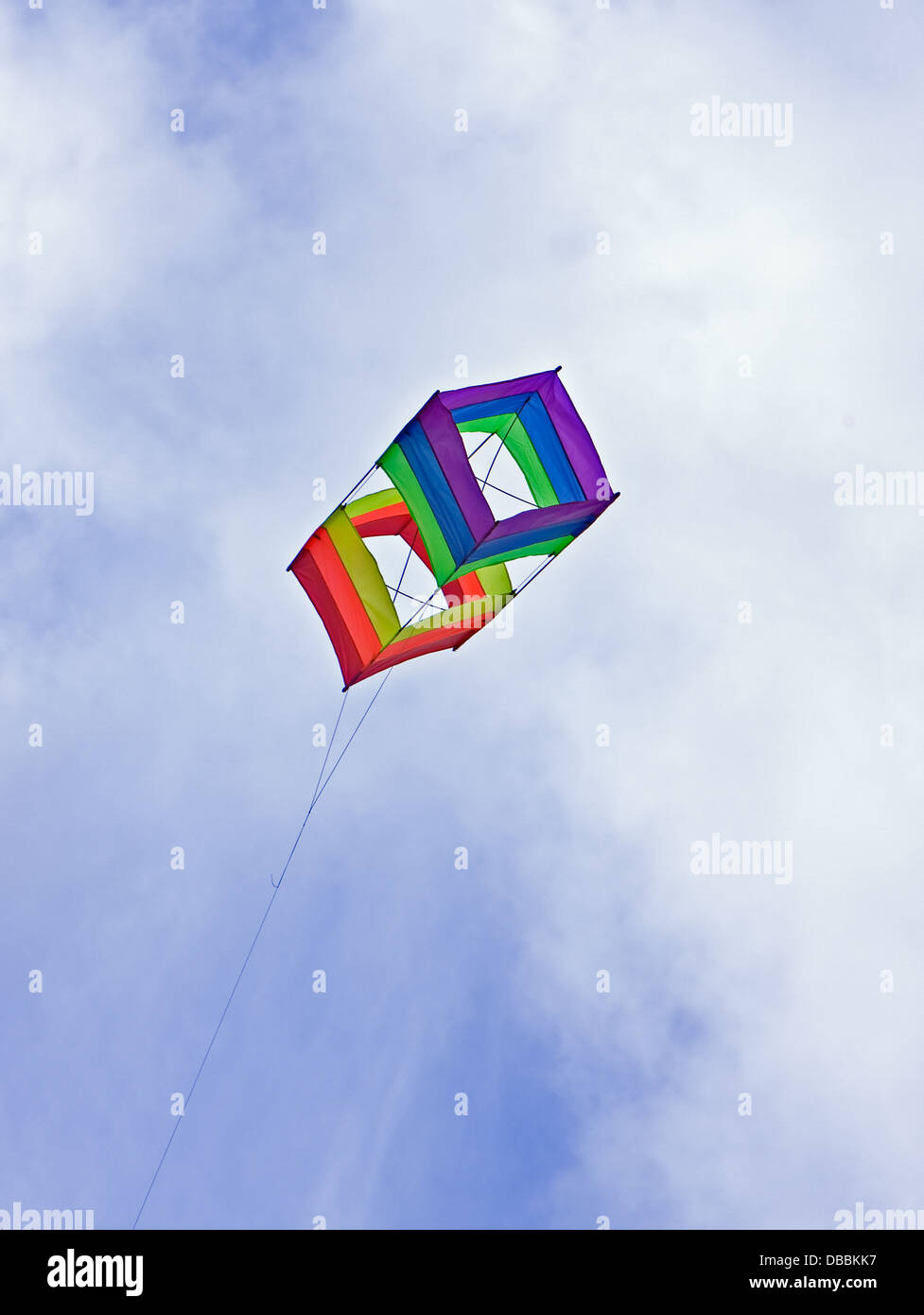 box kite shot against deep blue sky Stock Photo - Alamy