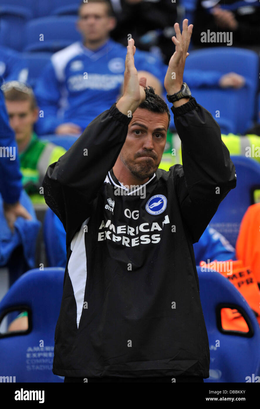 Brighton, UK. 27th July, 2013. Brighton's New head coach Oscar Garcia ...