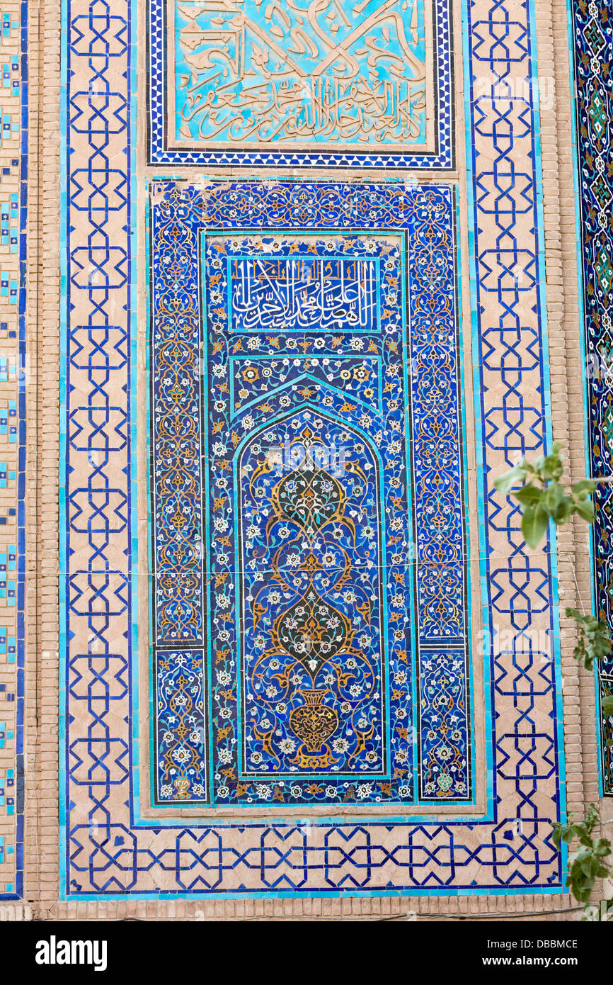 detail of tilework, Timurid funerary mosque of Shaikh Zayn al-Din ...