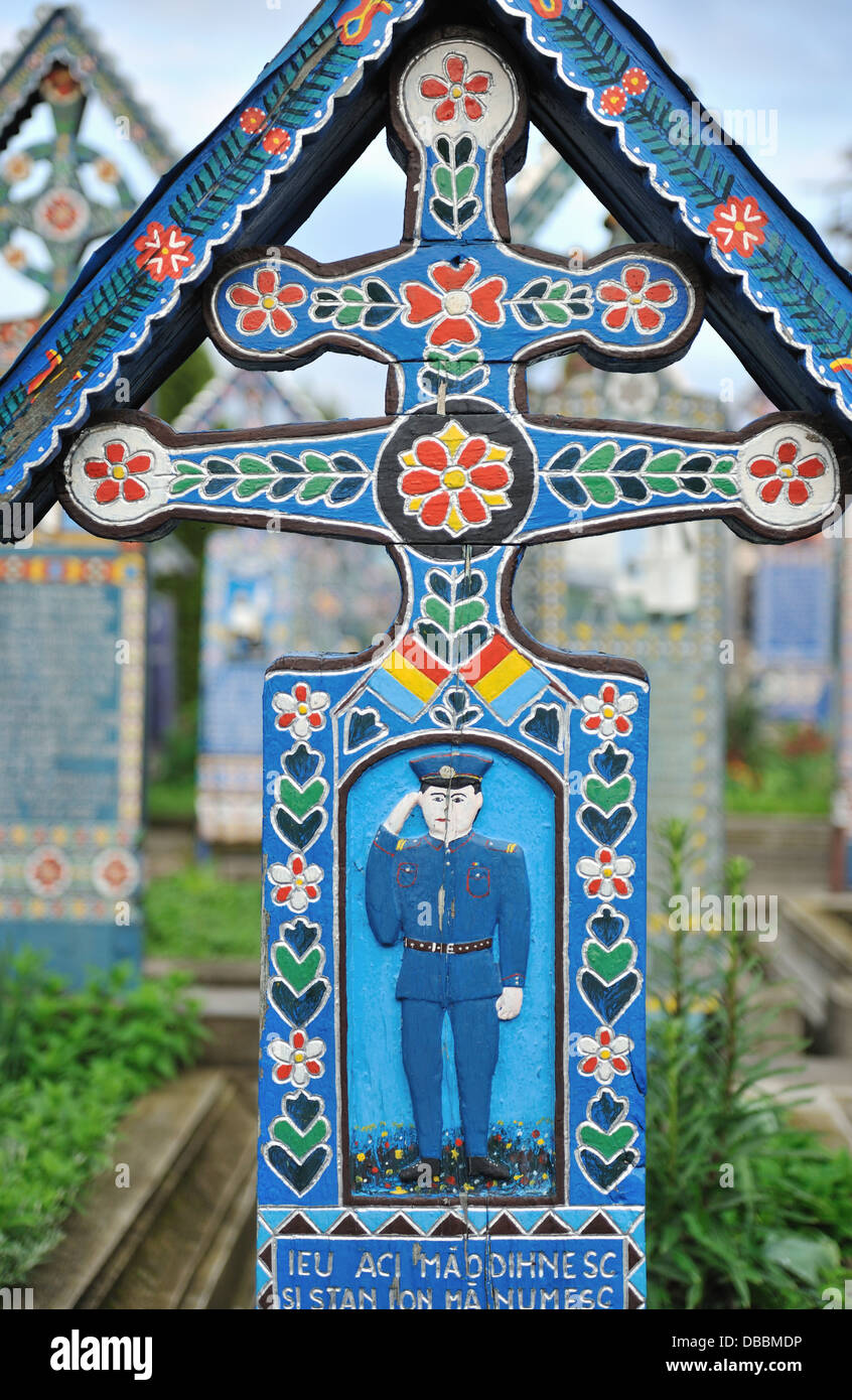 Merry Cemetery, Sapanta, Maramures, Romania Stock Photo - Alamy