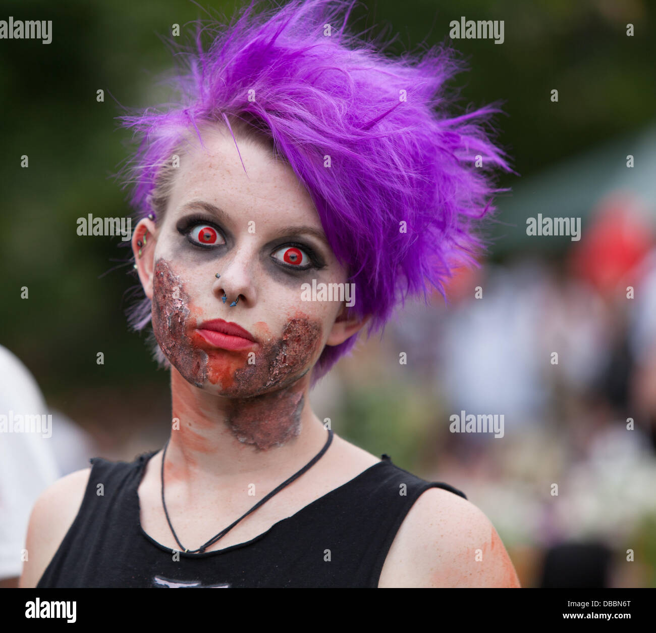 Birmingham, UK. 27th July, 2013. The annual Birmingham Zombie Walk ...