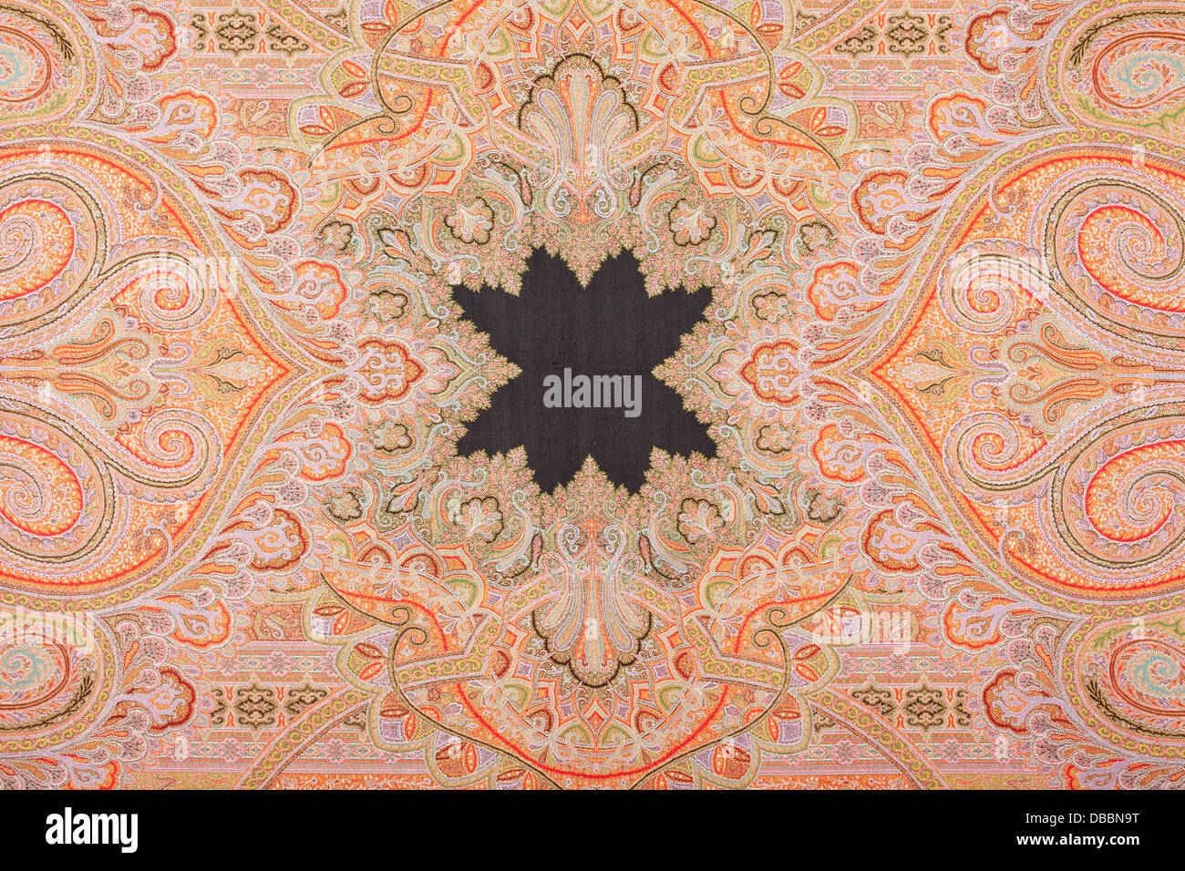 This woman's shawl, part of a collection at LACMA, is an example of ...