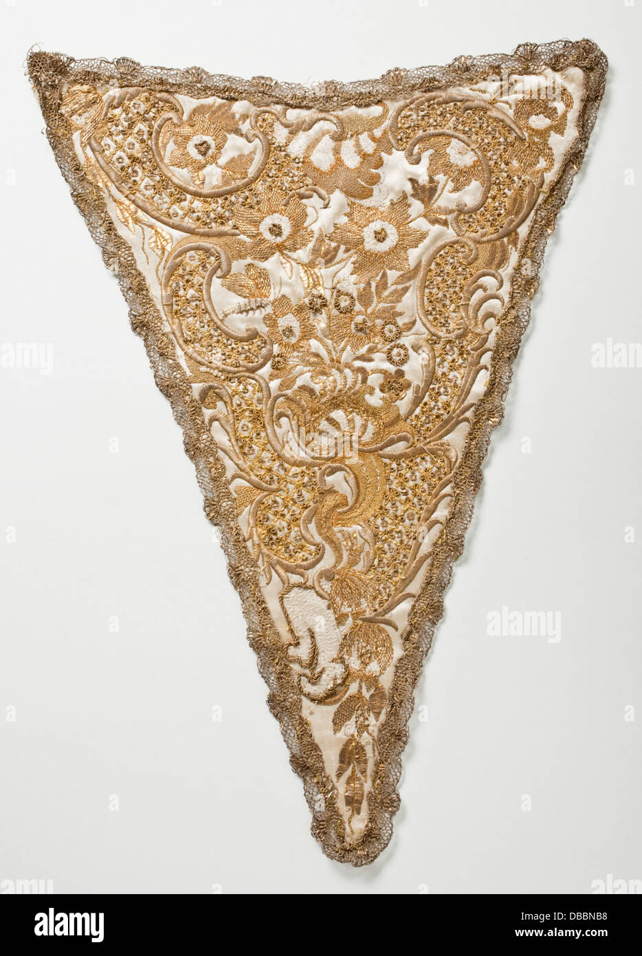This 18th-century woman's stomacher features detailed embroidery and ...