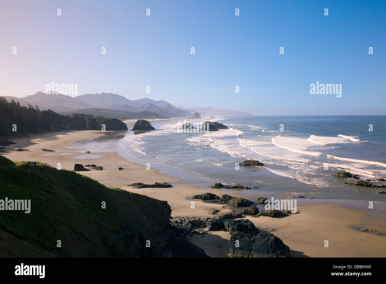 The headlands of Ecola State Park offer a magnificent view of Cannon ...
