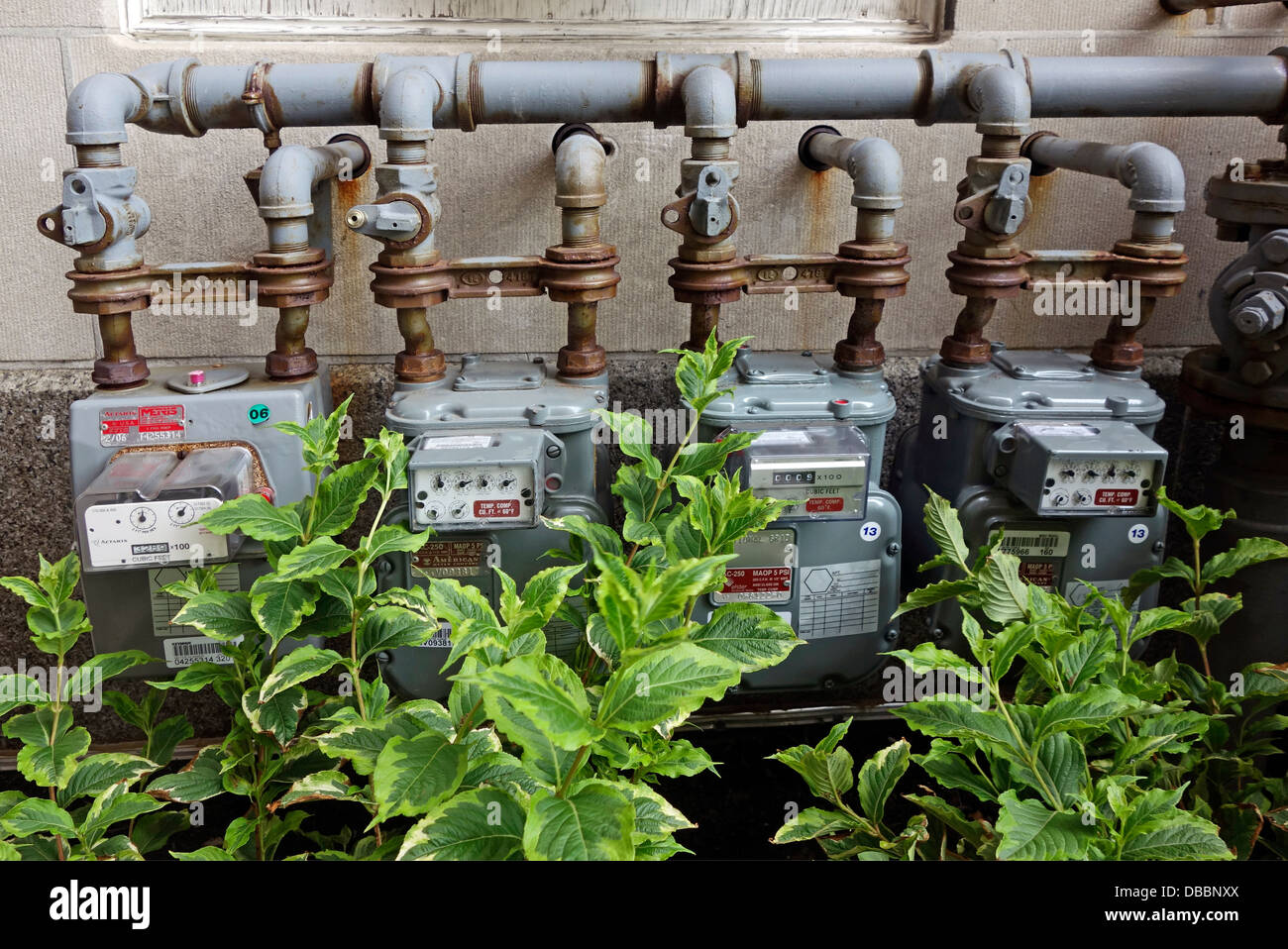 gas meter on building Stock Photo - Alamy