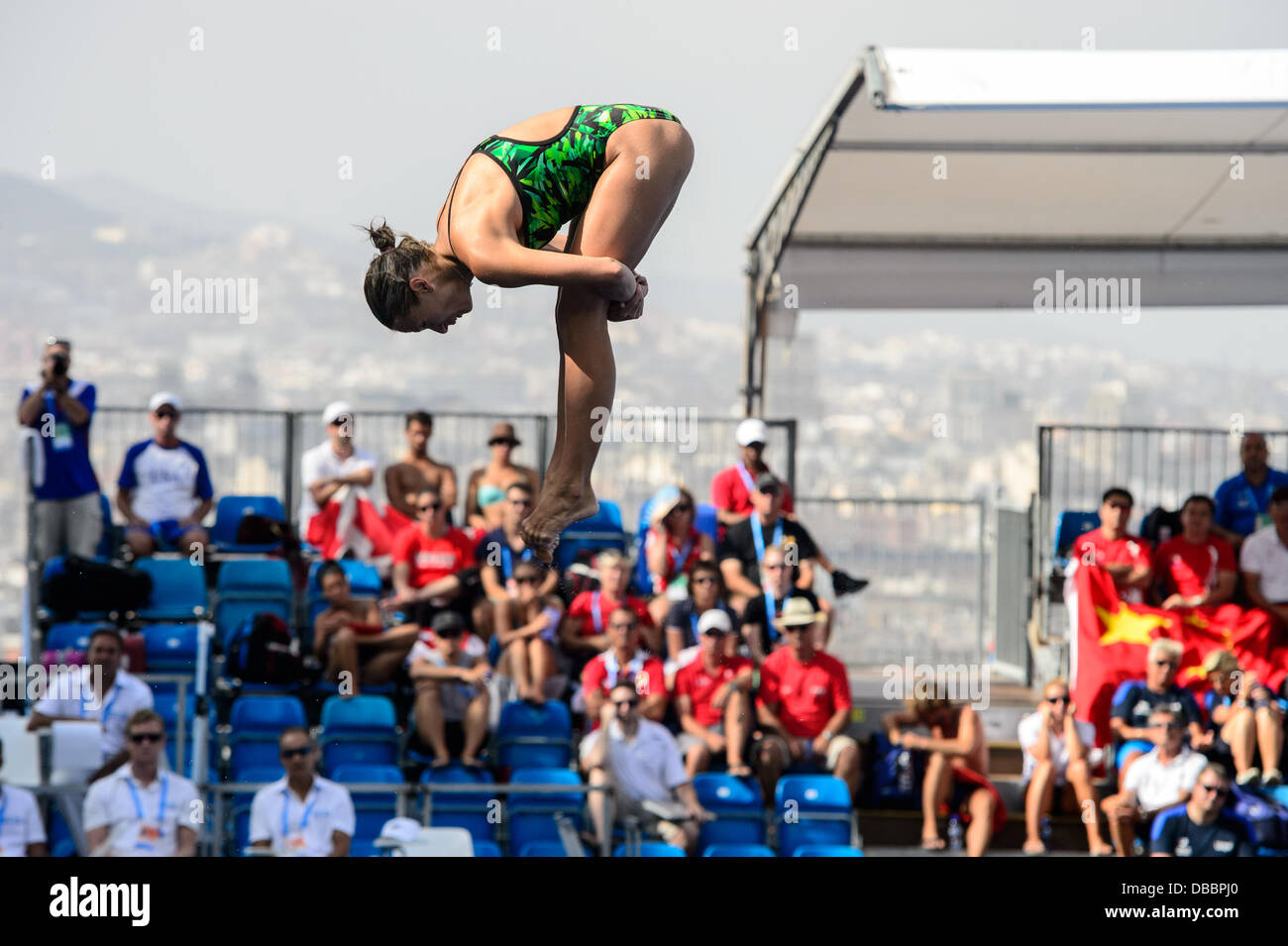 Barcelona, Spain. 27th July 2013: Ukraine's Anna Pysmenska competes in ...