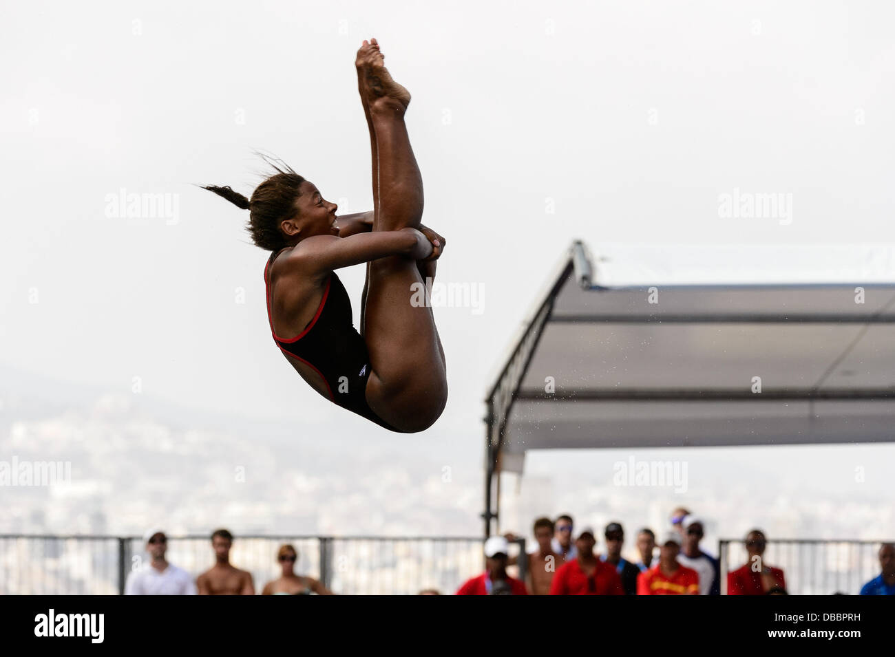 Barcelona, Spain. 27th July 2013: Canada's Jennifer Abel competes the ...