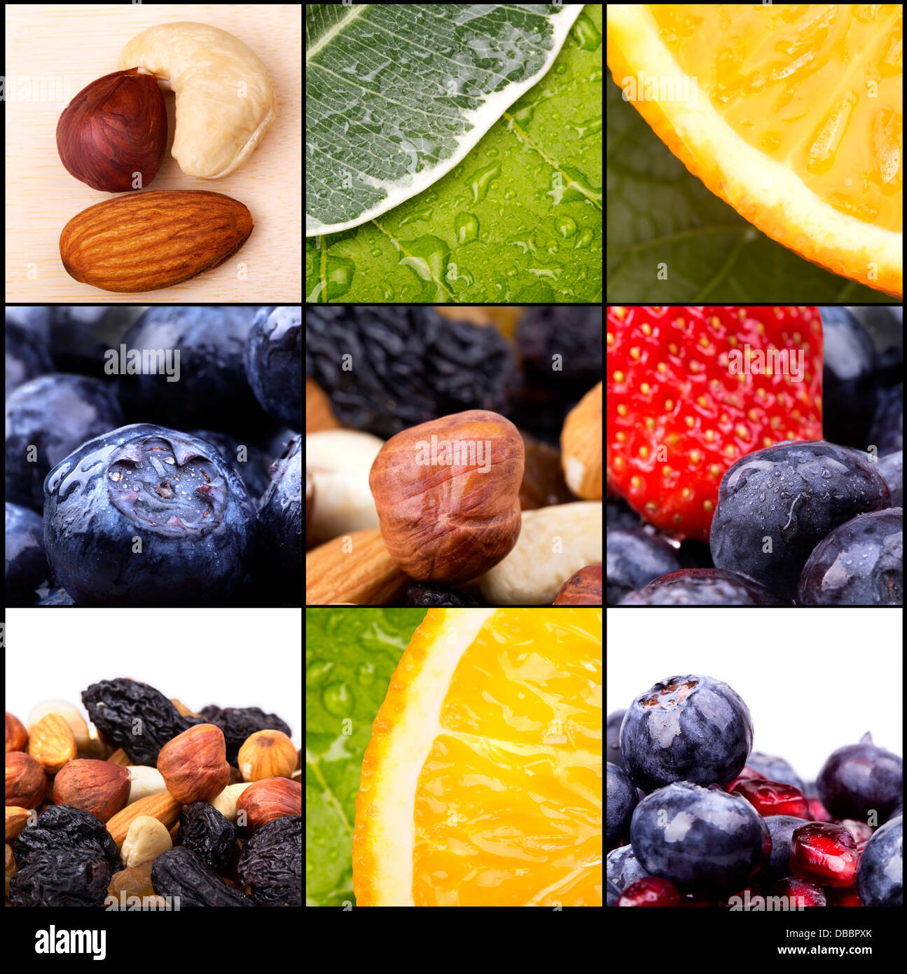 collage of tasty summer fruits closeup. Blue berries, strawberry ...