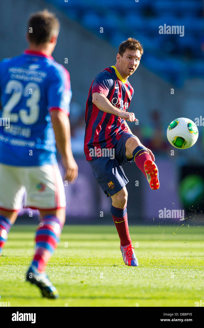 Oslo, Norway. 27th July, 2013. Lionel Messi of Barcelona in action ...